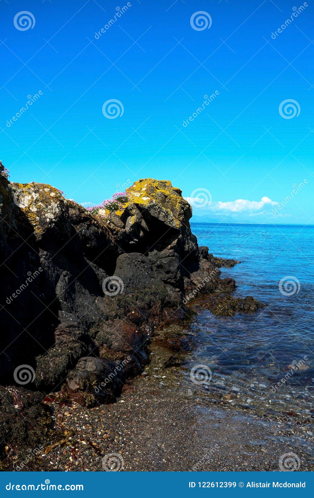 The Coastal Shingle Of The Seabed In Clear Water Royalty-Free Stock ...