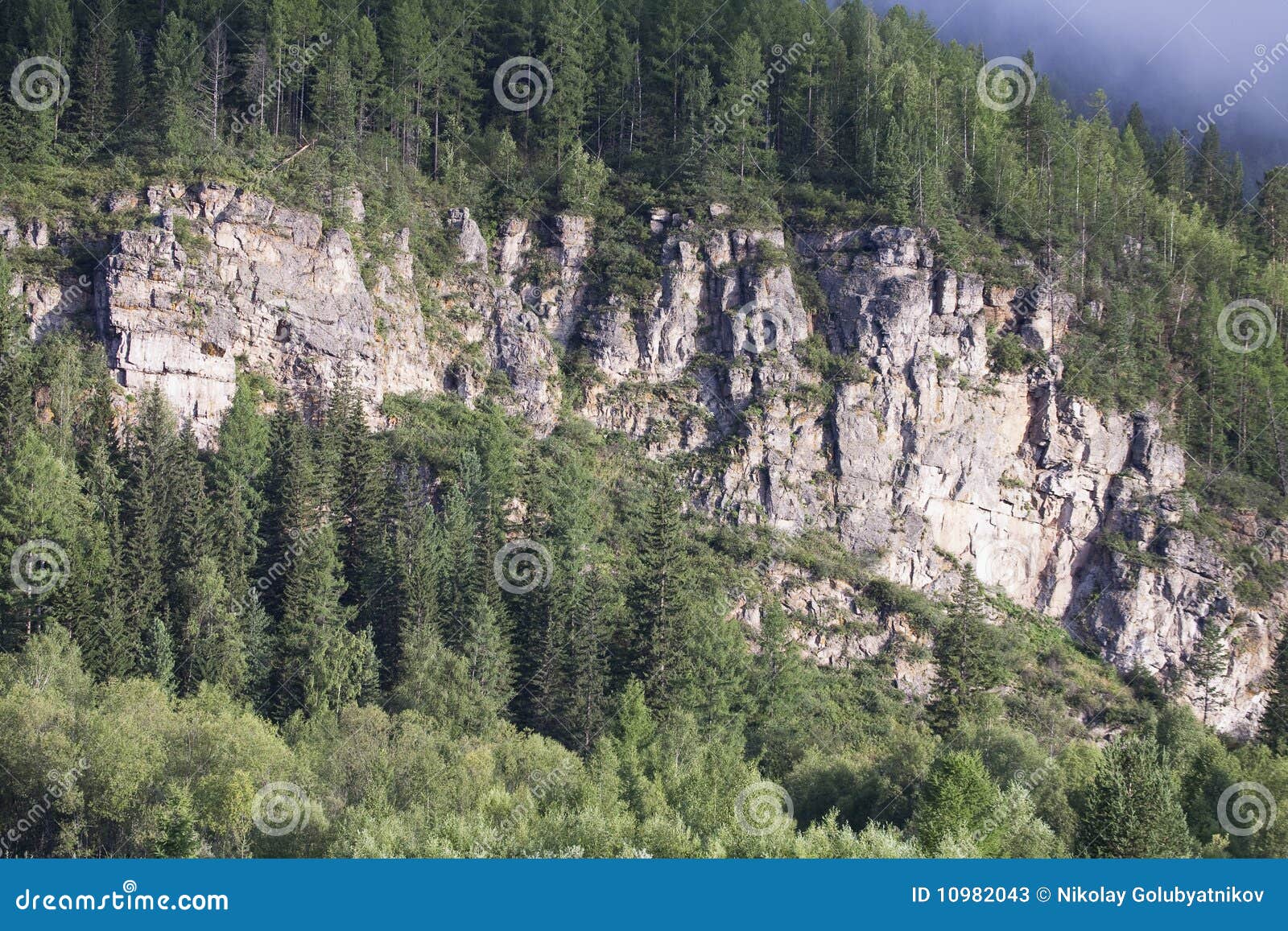 Rocky Outcrops on the Hillside Stock Image - Image of rock, morning ...