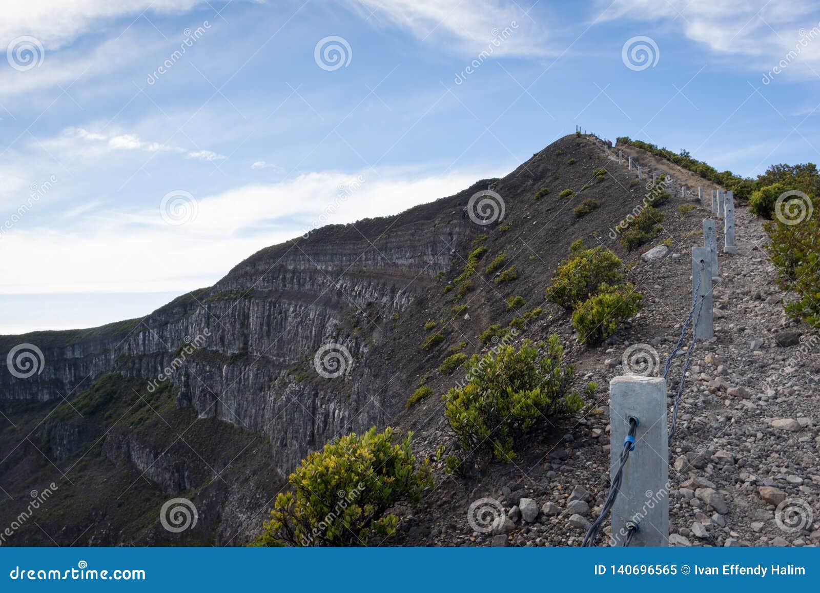 Rocky Pathway To the Summit of Gede Pangrango Mountain Stock Image ...