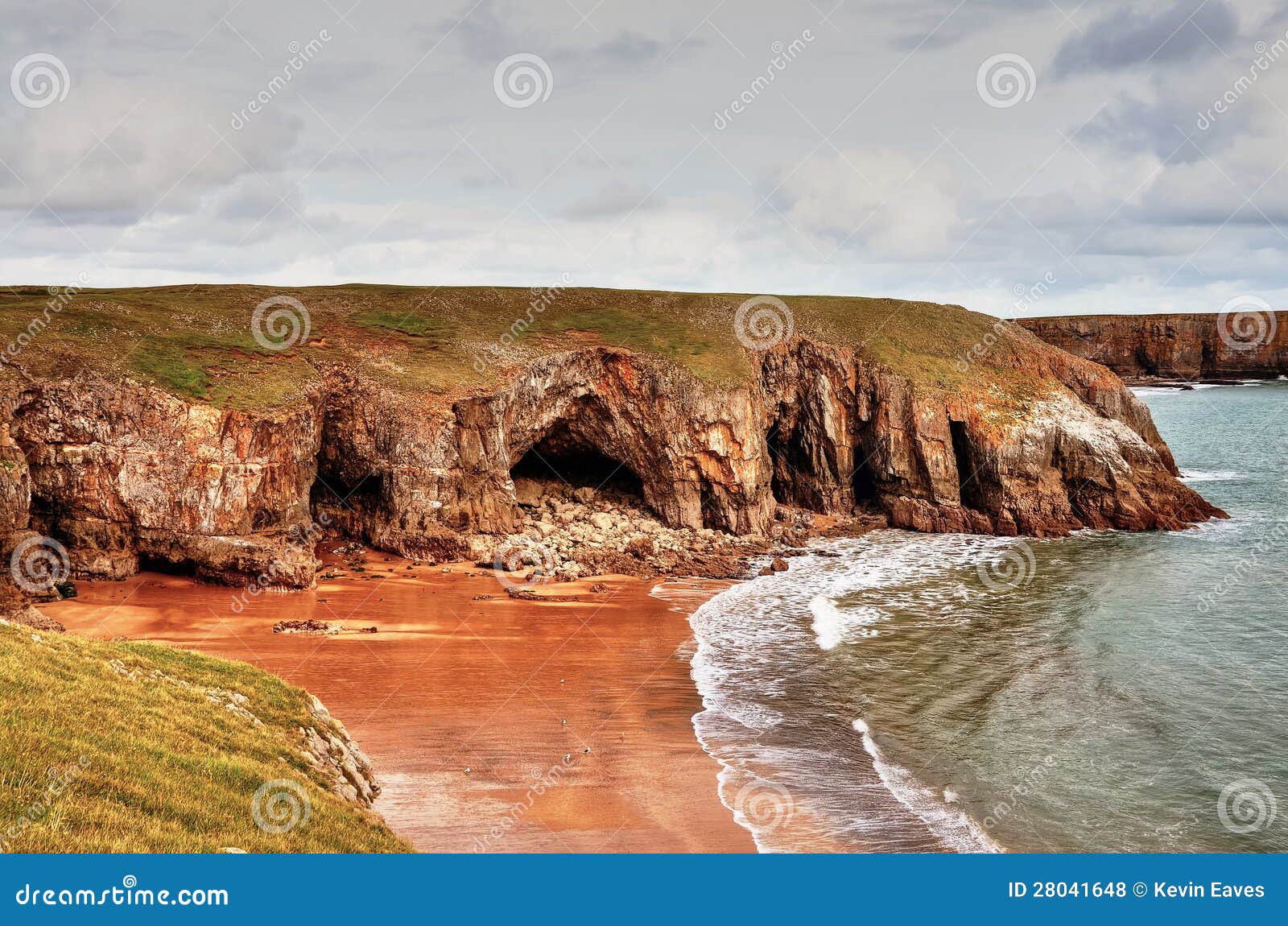 Rocky Promontory at Stackpole, Pembrokeshire. Stock Photo - Image of ...