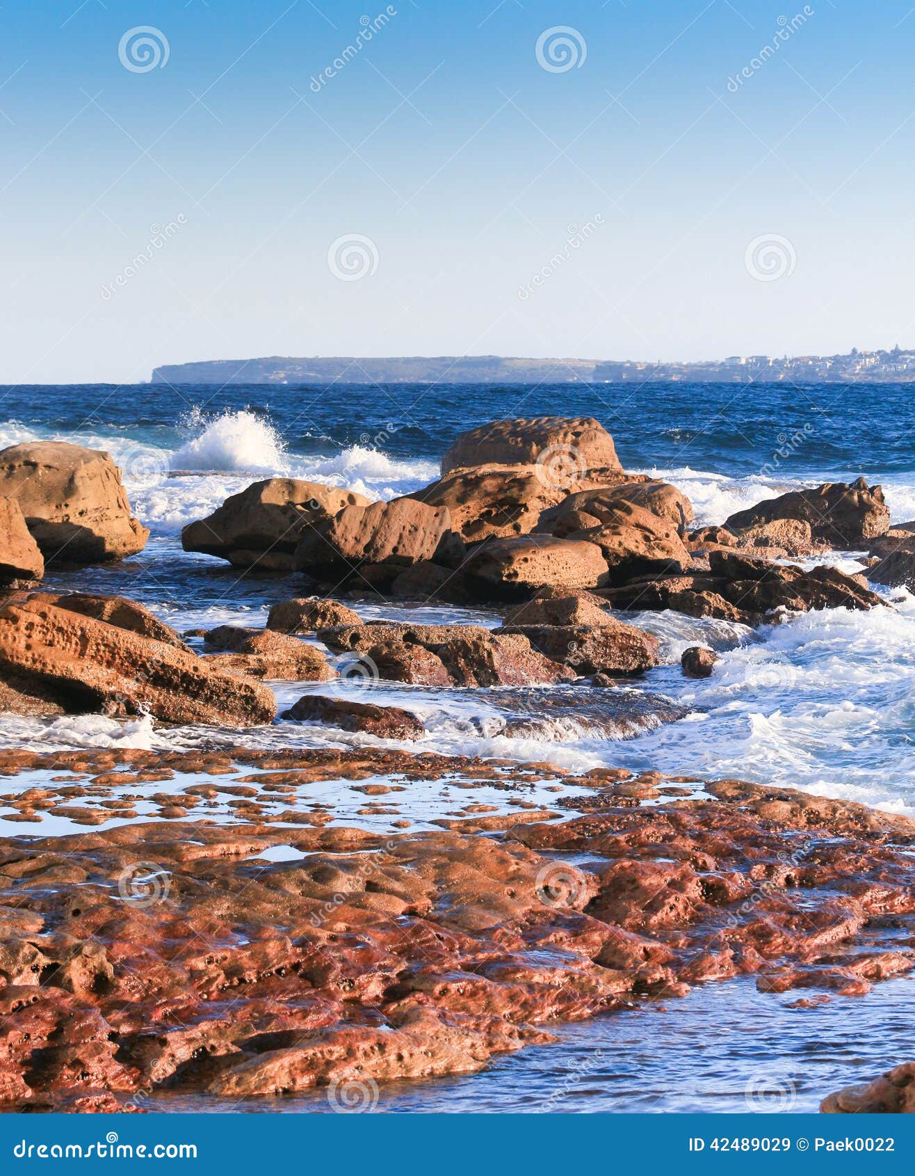 Rocky reefs stock image. Image of blue, natural, sand - 42489029