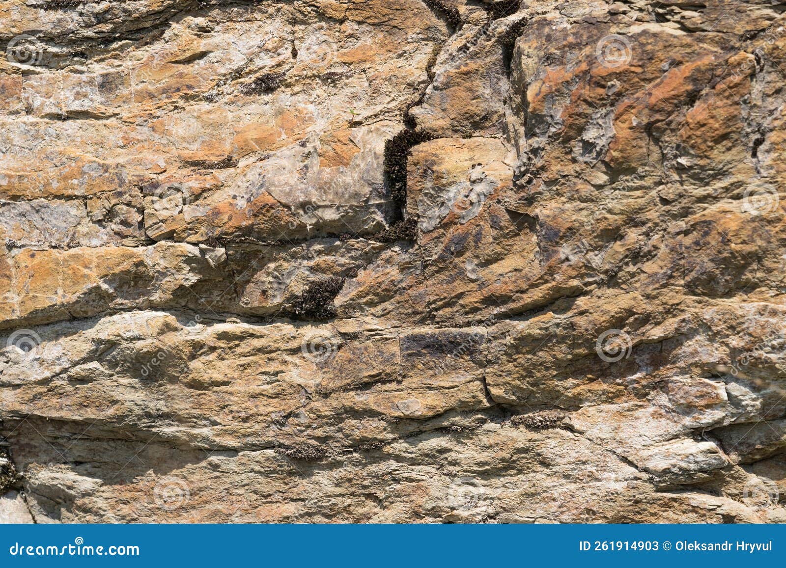 Rocky Rock with Cracks. Interesting Background or Texture Stock Image ...
