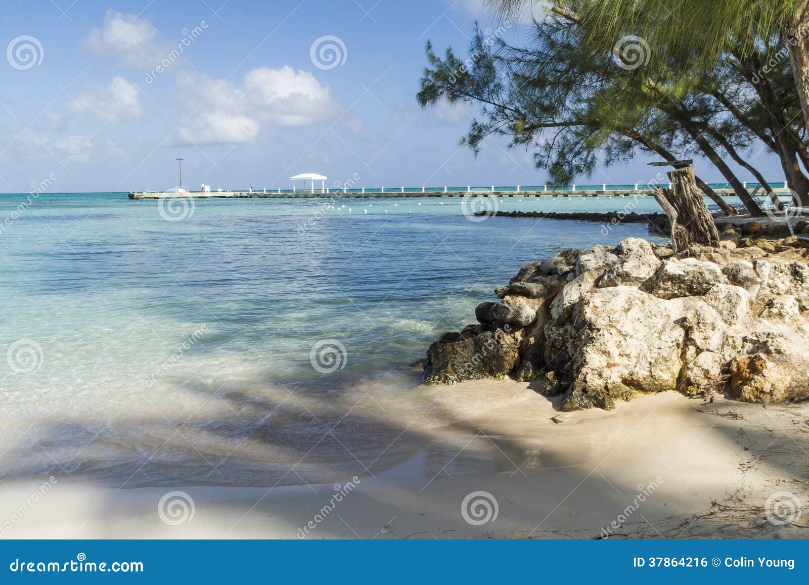 Rocky Rum Point stock photo. Image of tropical, west - 37864216