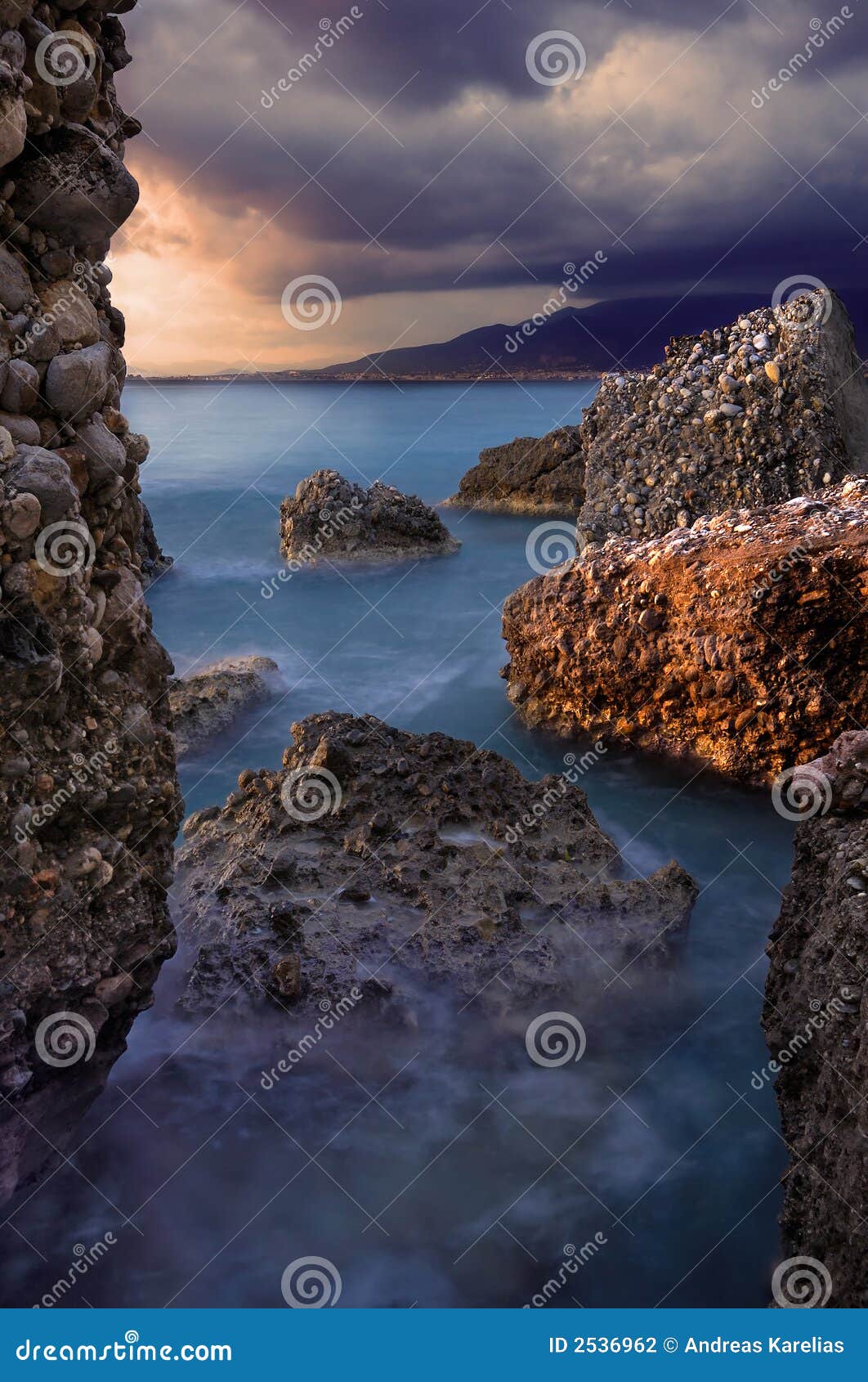 Rocky seascape stock photo. Image of rocks, coastline - 2536962