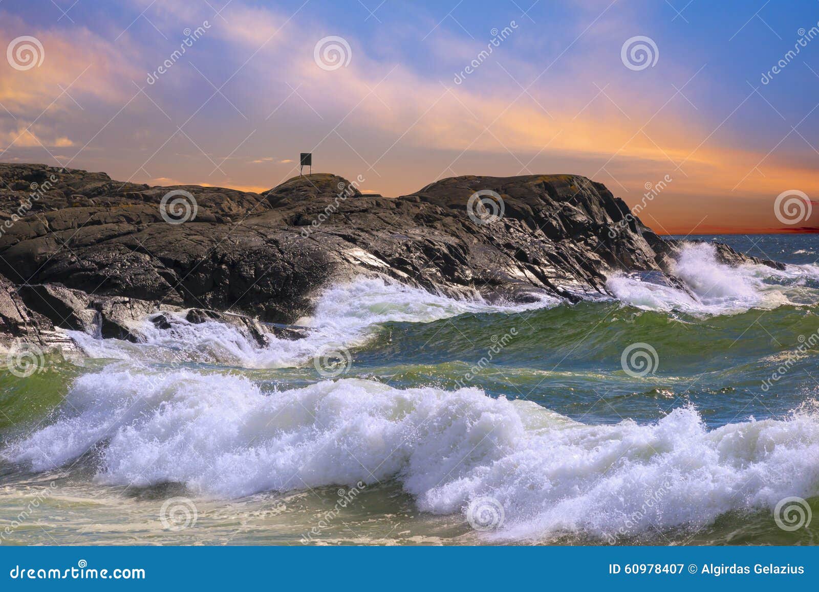 Rocky seashore stock image. Image of rock, scenic, coastline - 60978407