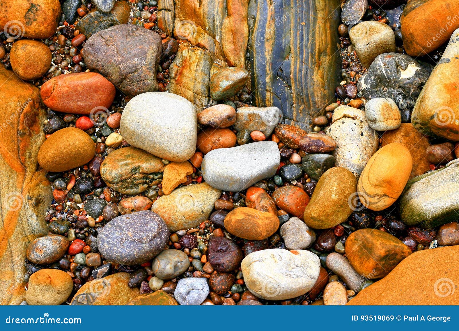 Rocky Seashore stock image. Image of water, colors, pebble - 93519069