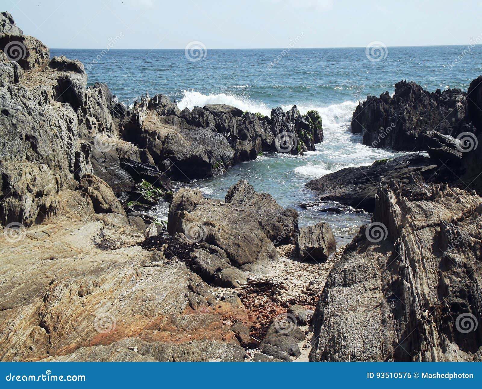 Rocky shore 10 stock photo. Image of stones, caribean - 93510576