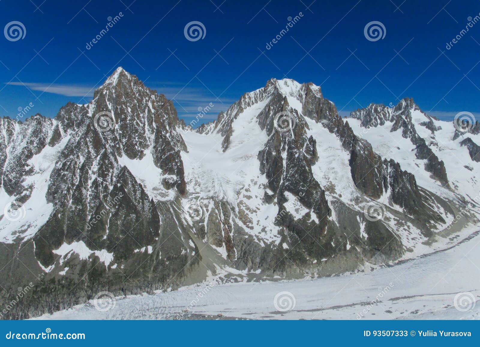 Rocky Snow Mountain Ridge in Alps Stock Image - Image of high, apline ...