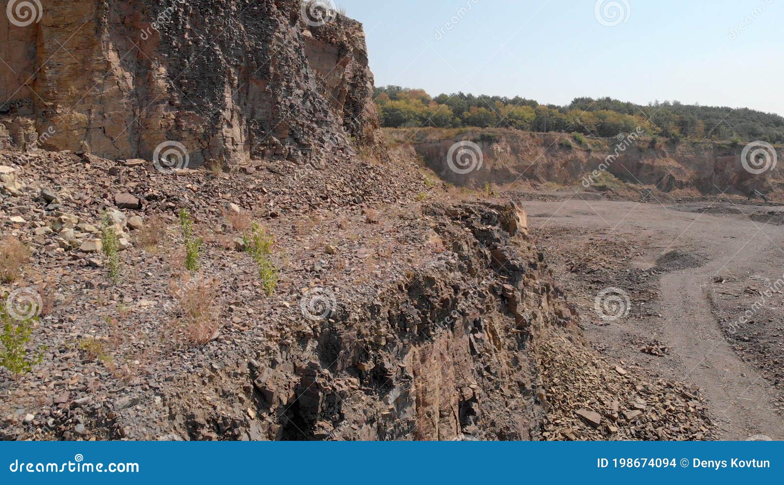 Rocky Soil Structure in a Mining Quarry. Stock Photo - Image of dusty ...