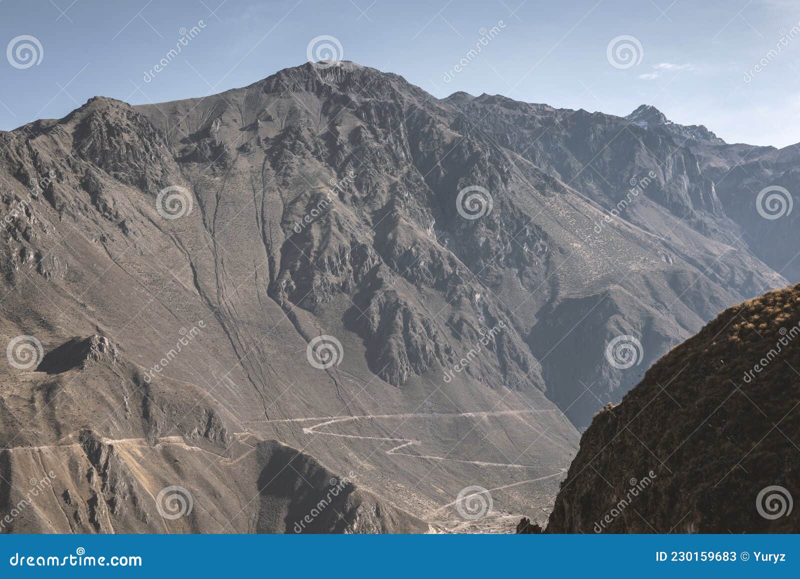 Rocky steep mountain stock image. Image of canyon, mountain - 230159683