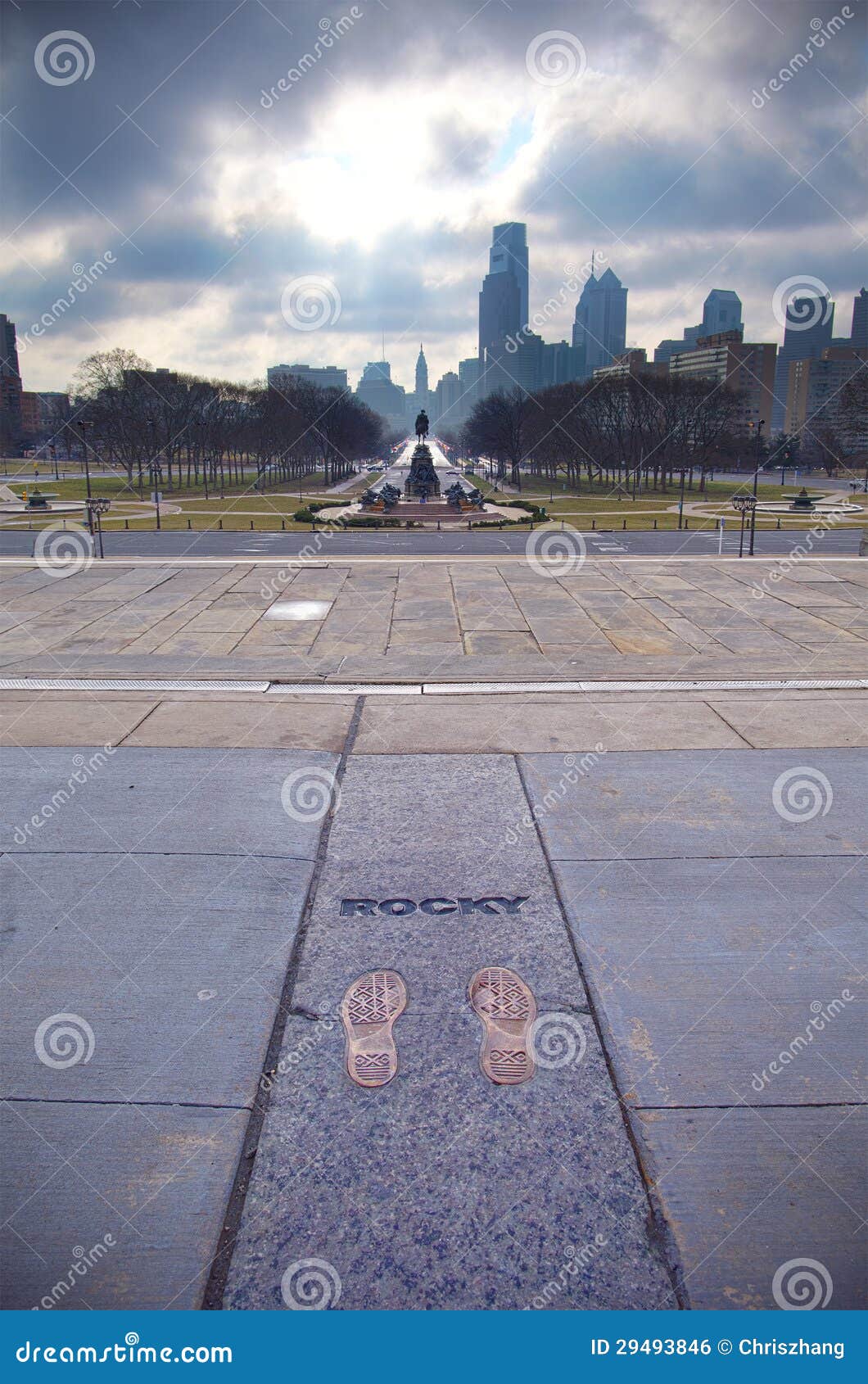 Rocky step in Philly stock photo. Image of buildings - 29493846