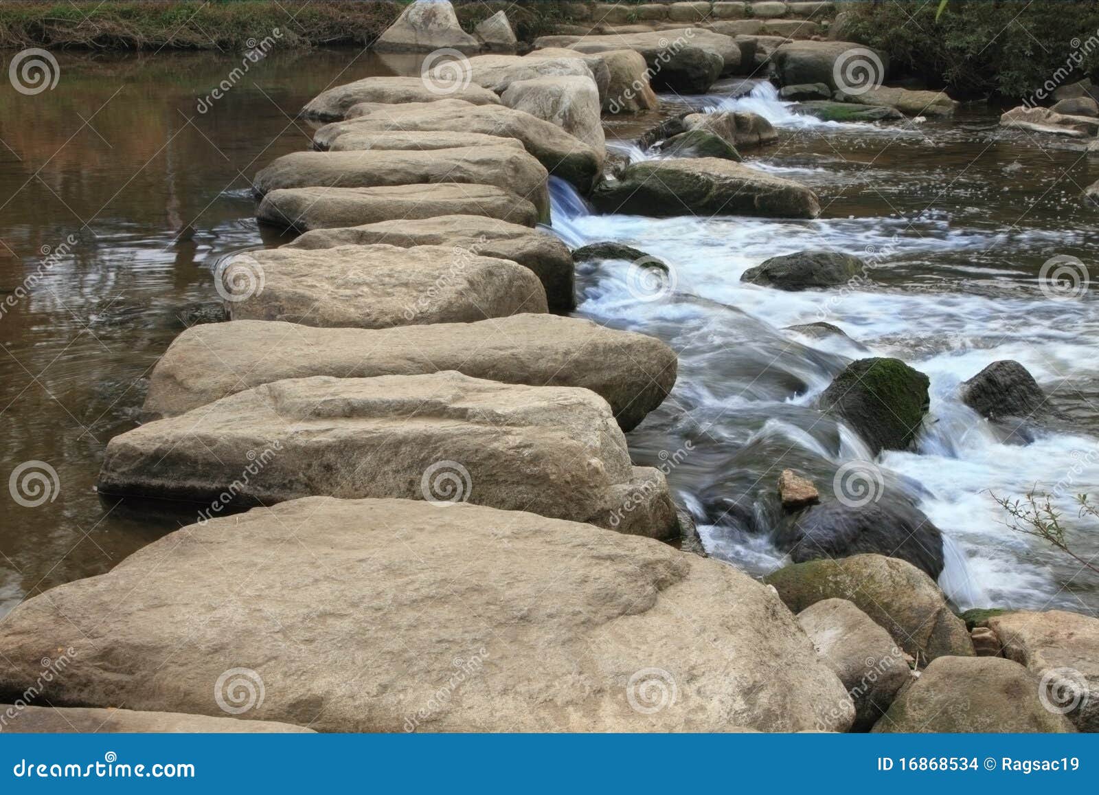 Rocky Stream Running Water stock photo. Image of moss - 16868534