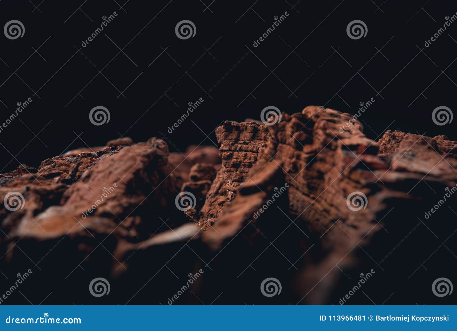 Rocky Surface of the Planet Mars with Visible Valleys Stock Image ...