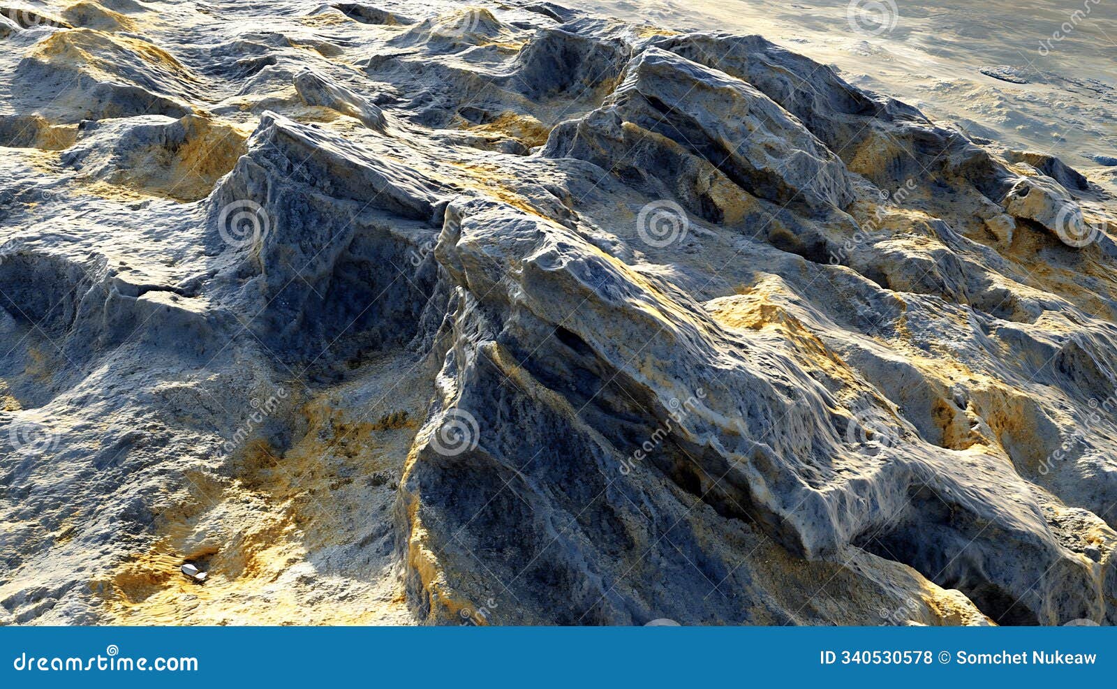 Rocky Terrain with Detailed Textures in Natural Sunlight Stock ...