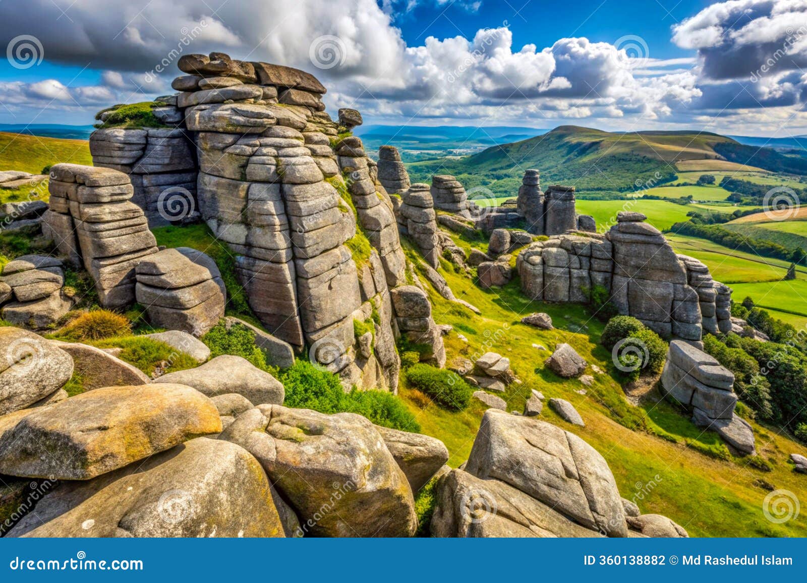 Rocky Tors Outcrops Jagged Stones Adding Texture. Generated Using AI ...