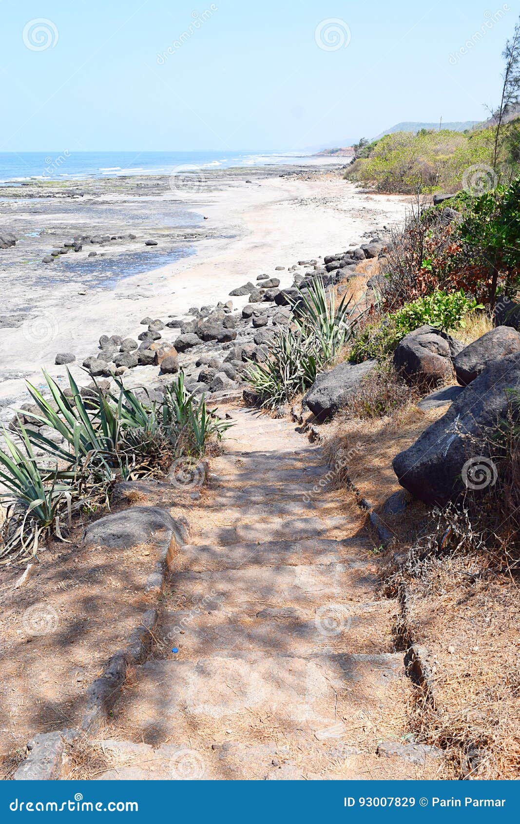 A Rocky Trail through Natural Surroundings Stock Image - Image of ...