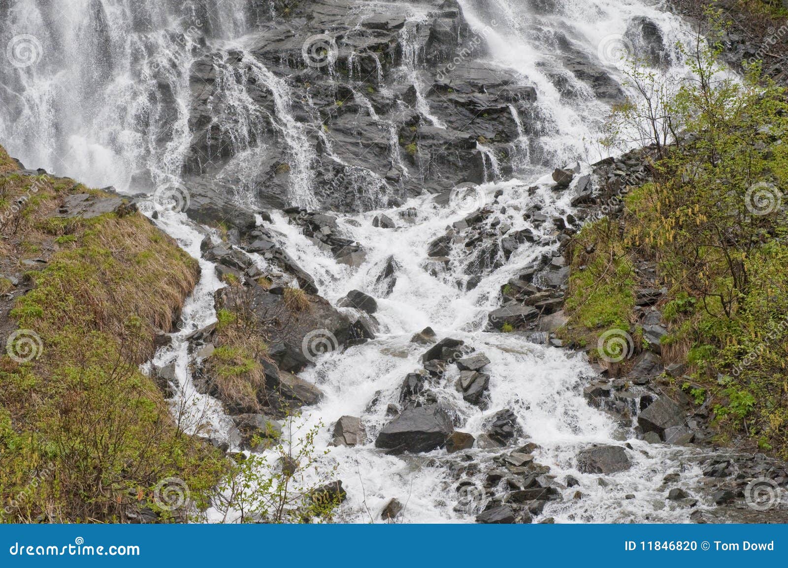 Rocky waterfall stock photo. Image of hillside, scenery - 11846820