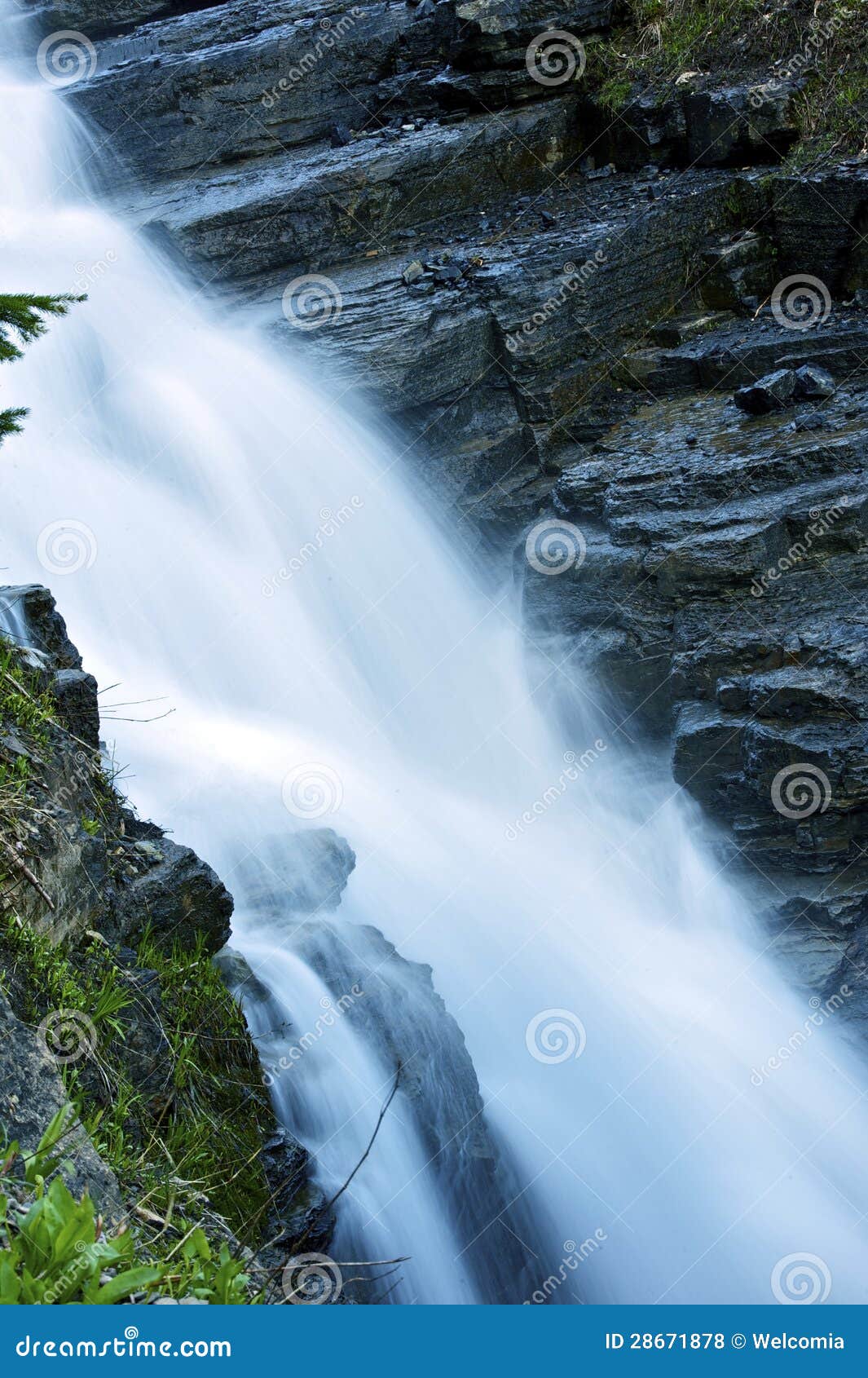 Rocky Waterfall stock photo. Image of montana, vertical - 28671878