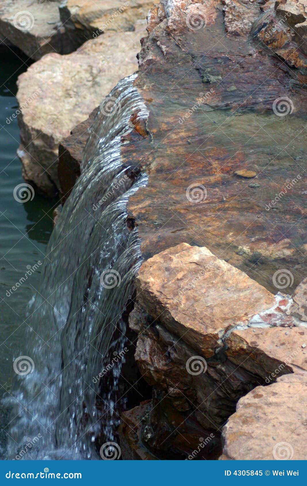 Rocky waterfall stock image. Image of creek, river, cascades - 4305845