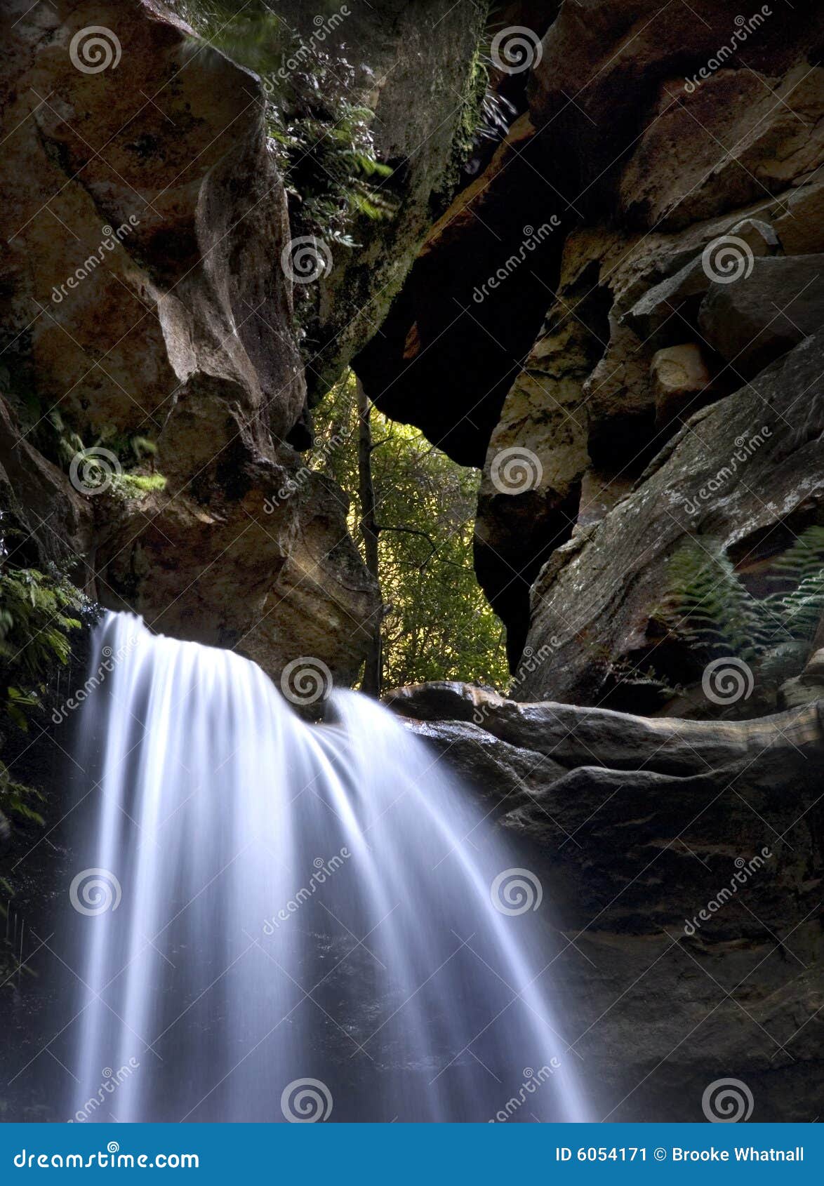 Rocky Waterfall stock image. Image of paradise, peaceful - 6054171