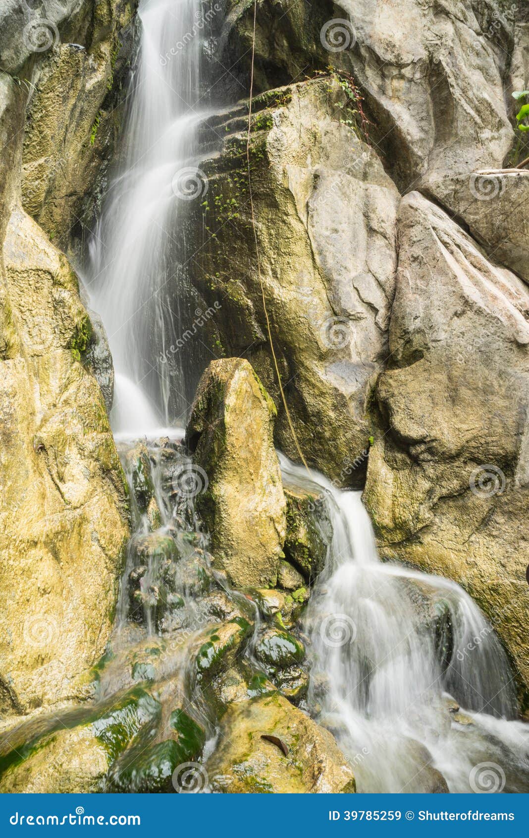 Rocky waterfall stock image. Image of stone, fall, green - 39785259