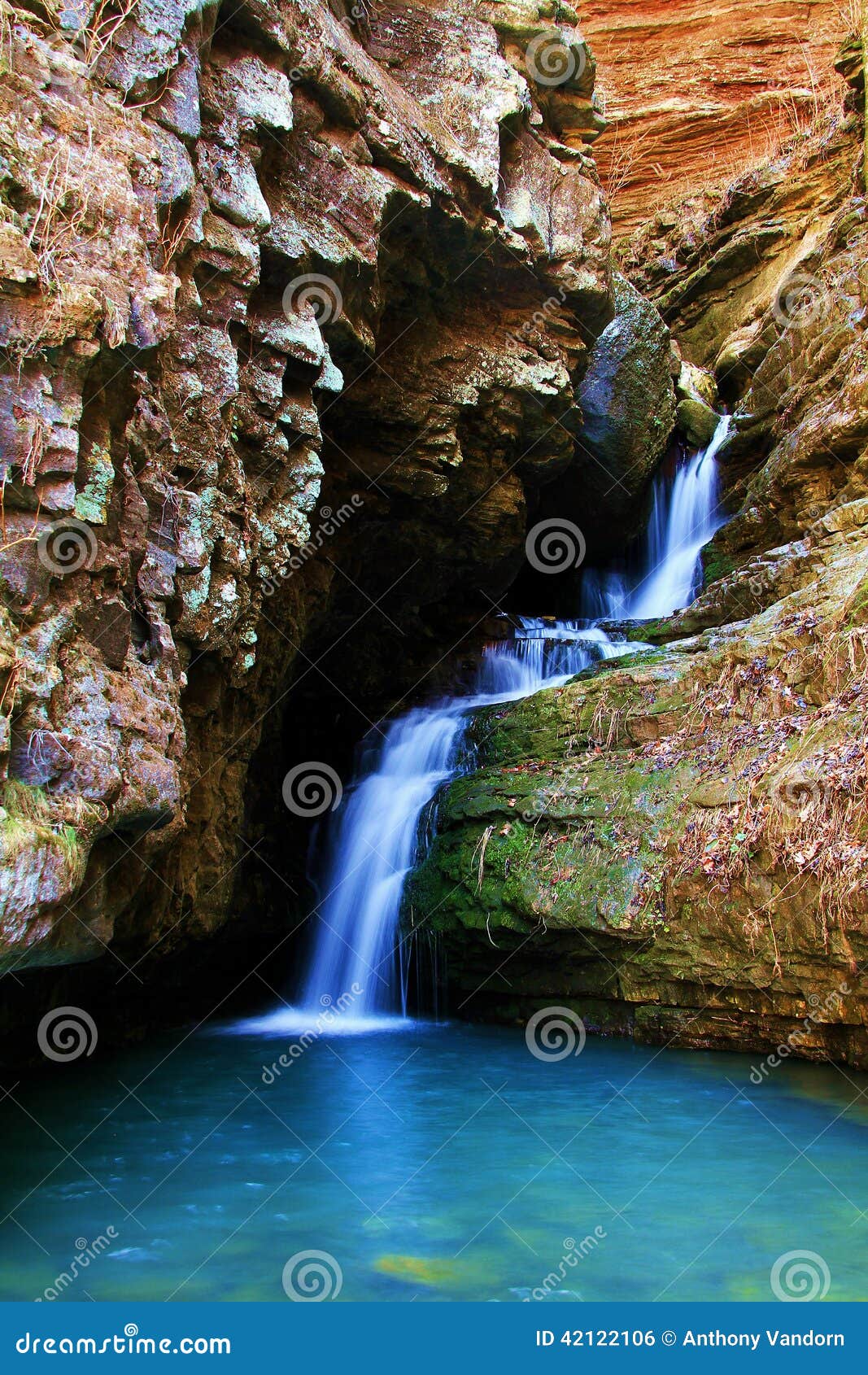 Rocky Waterfall stock photo. Image of fall, waterhole - 42122106