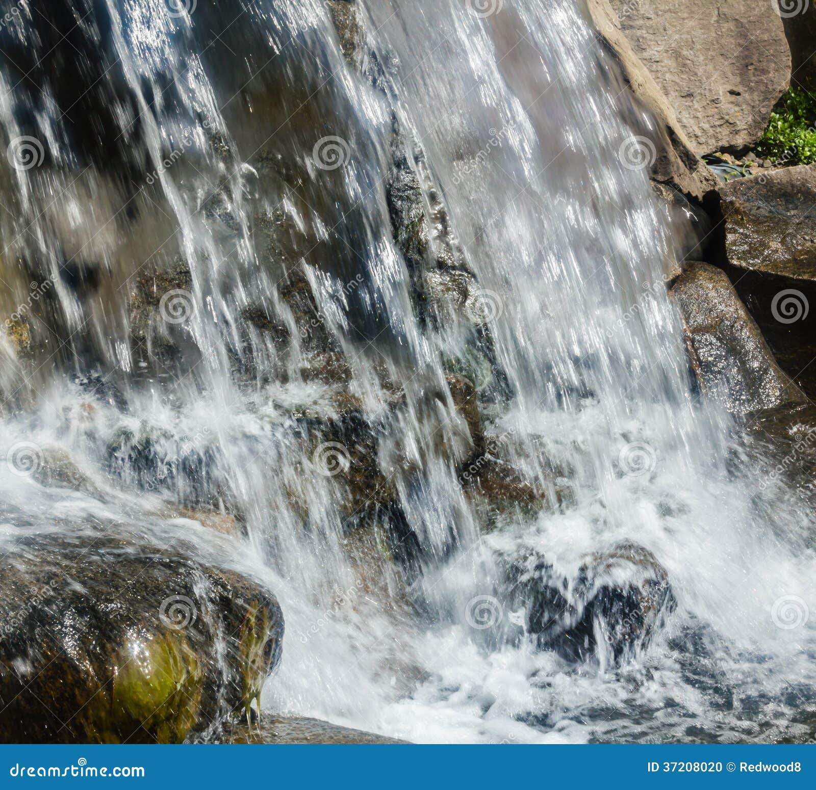 Rocky Waterfall stock photo. Image of cascade, slippery - 37208020