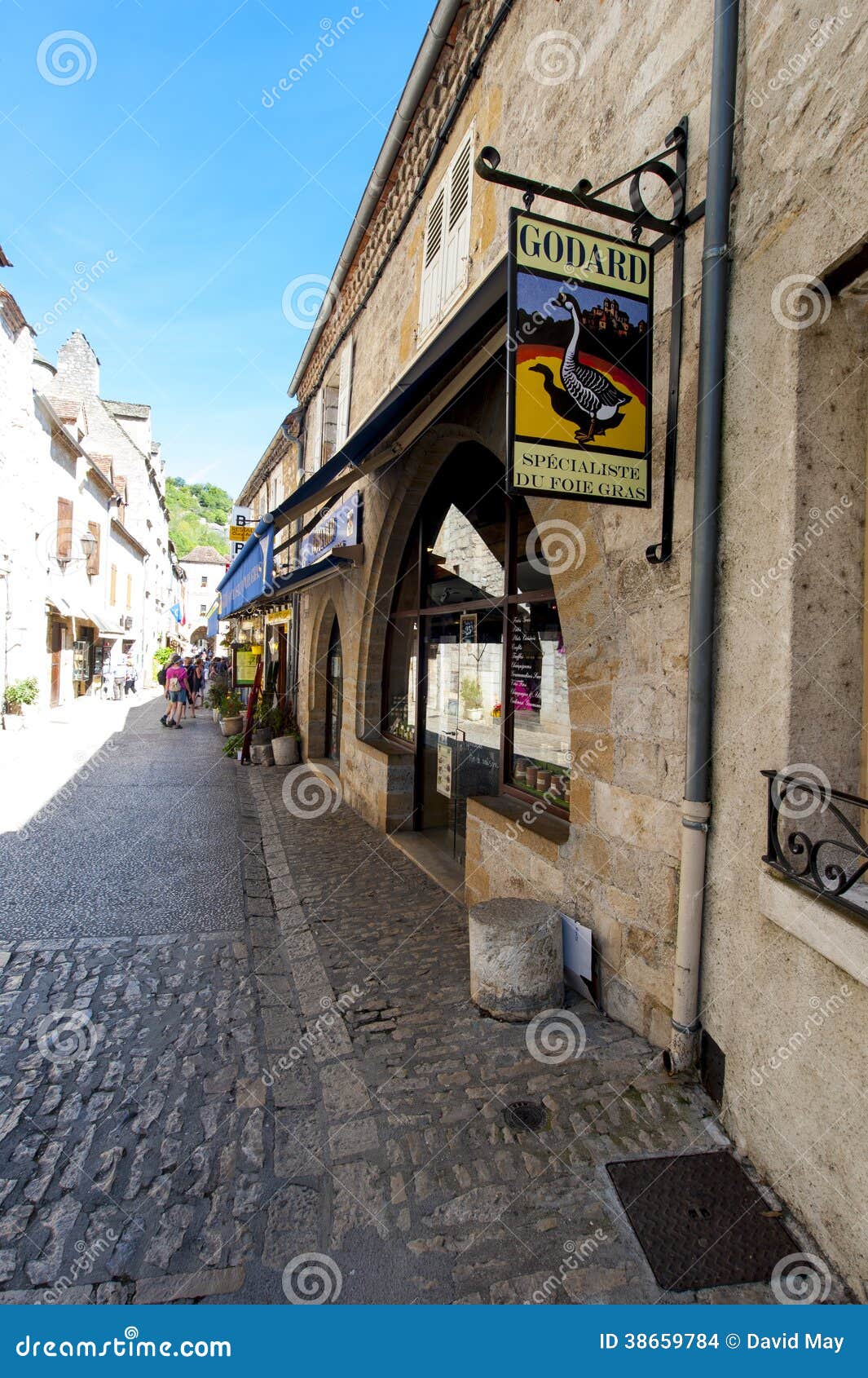 Rocmadour Foie gras shop editorial stock image. Image of religious ...