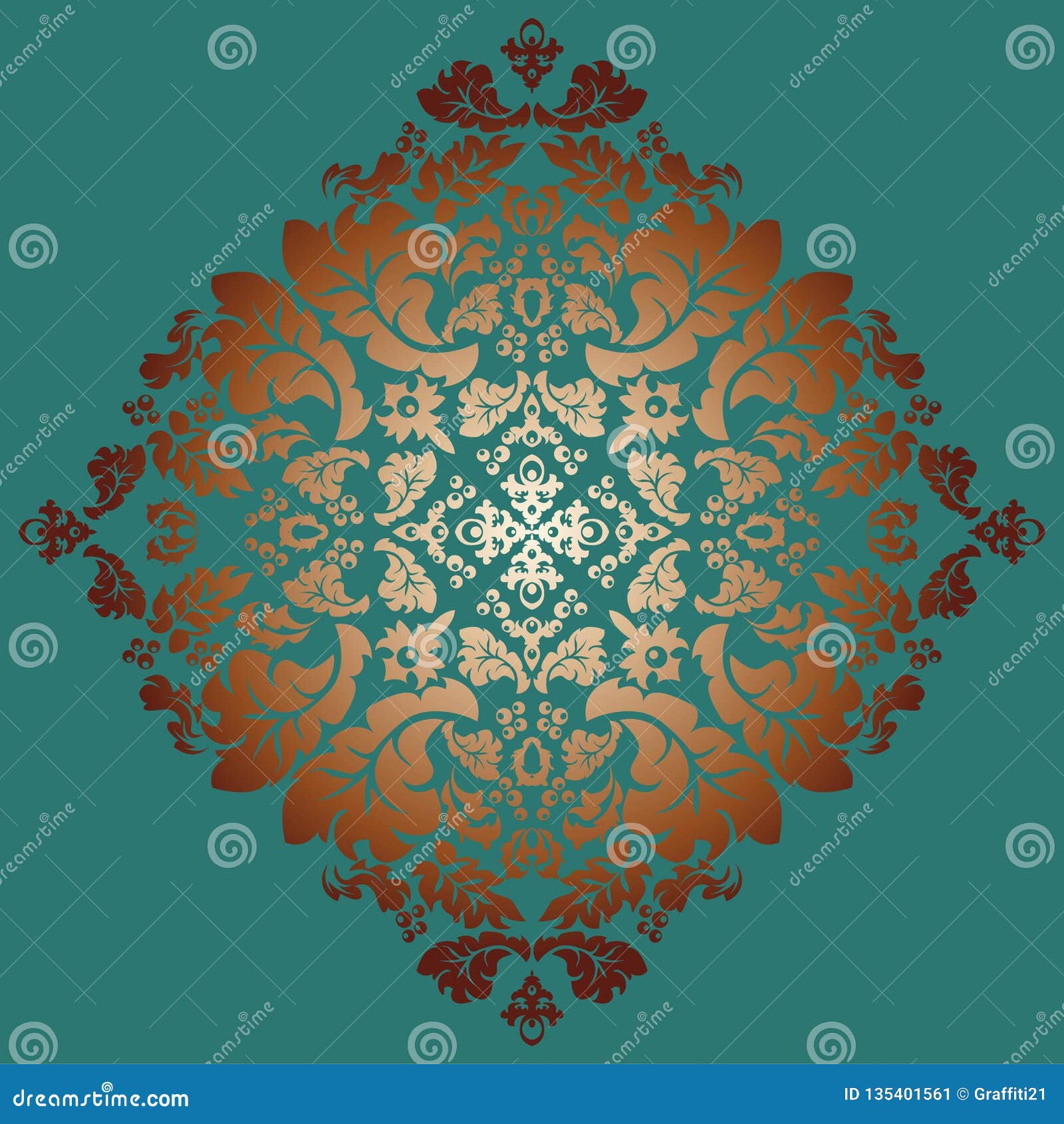 Rococo, Baroque Element, Classic Damask, Swirls, Scrolls, Isolated ...