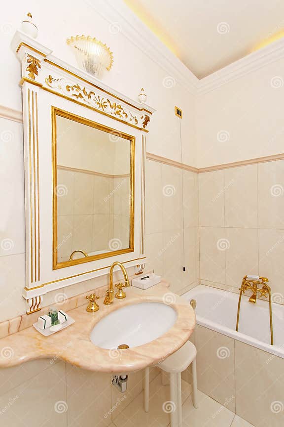 Rococo bathroom stock image. Image of interior, bathroom - 24678729
