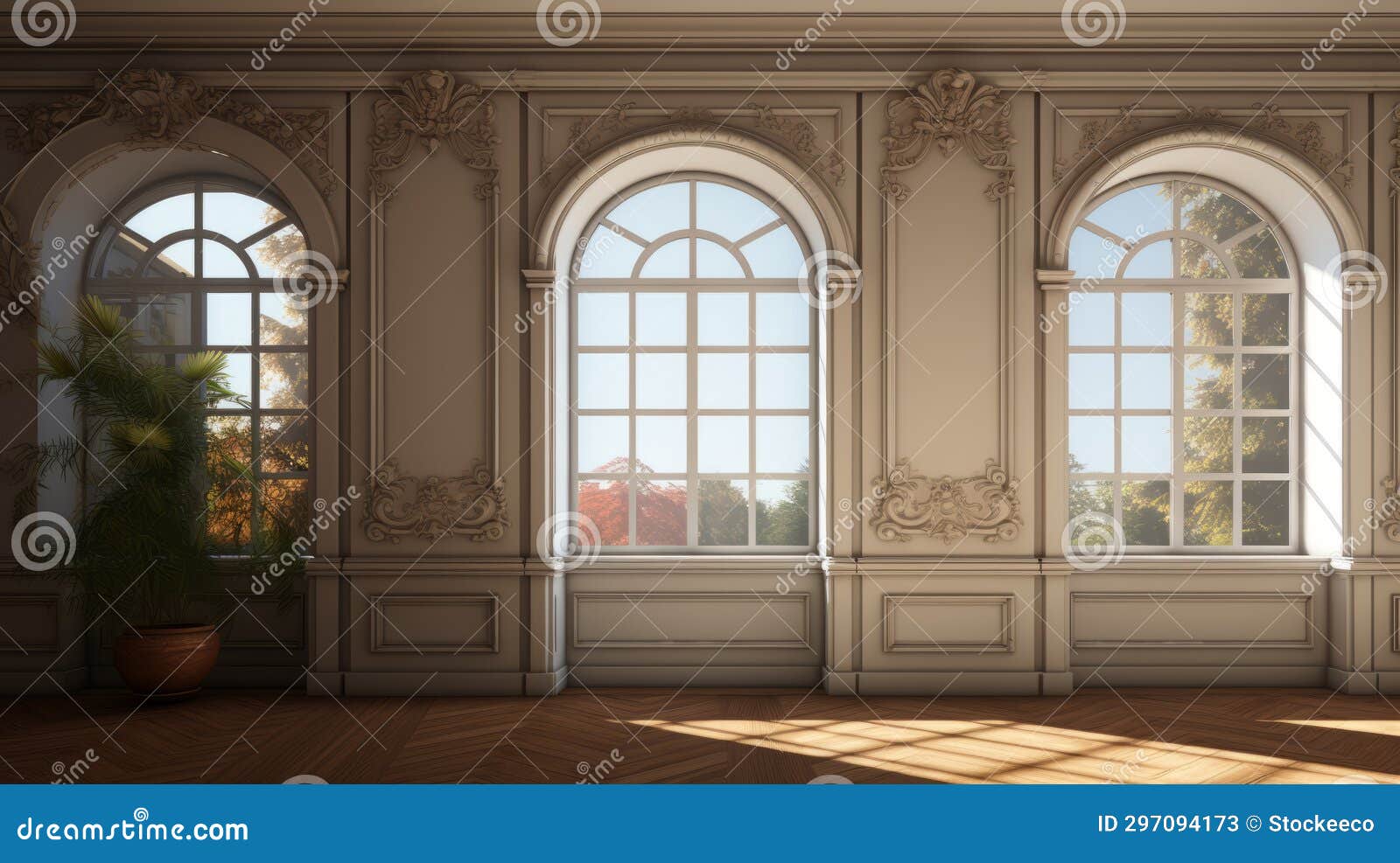 Rococo Decadence: Cornice Interior with Missing Front Wall Stock ...