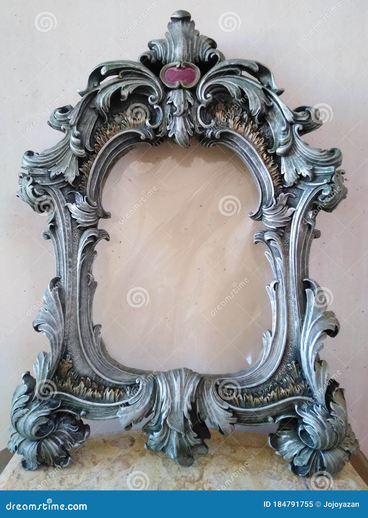Rococo Frame Decorativ Retro Carved Stock Image - Image of carved ...