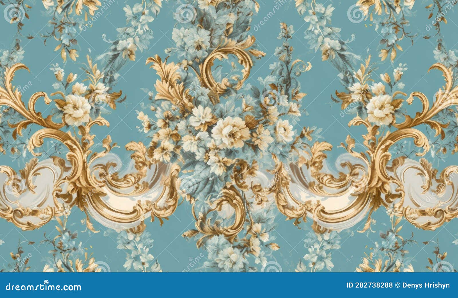 Rococo-inspired Flowers with Whimsical and Intricate Details Creating ...