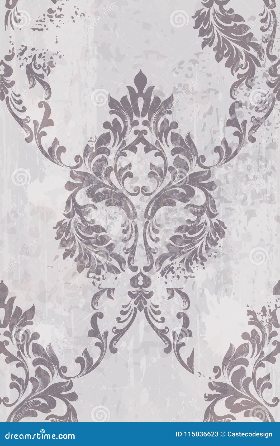 Rococo Pattern Background Vector. Ornamented Texture Luxury Design ...