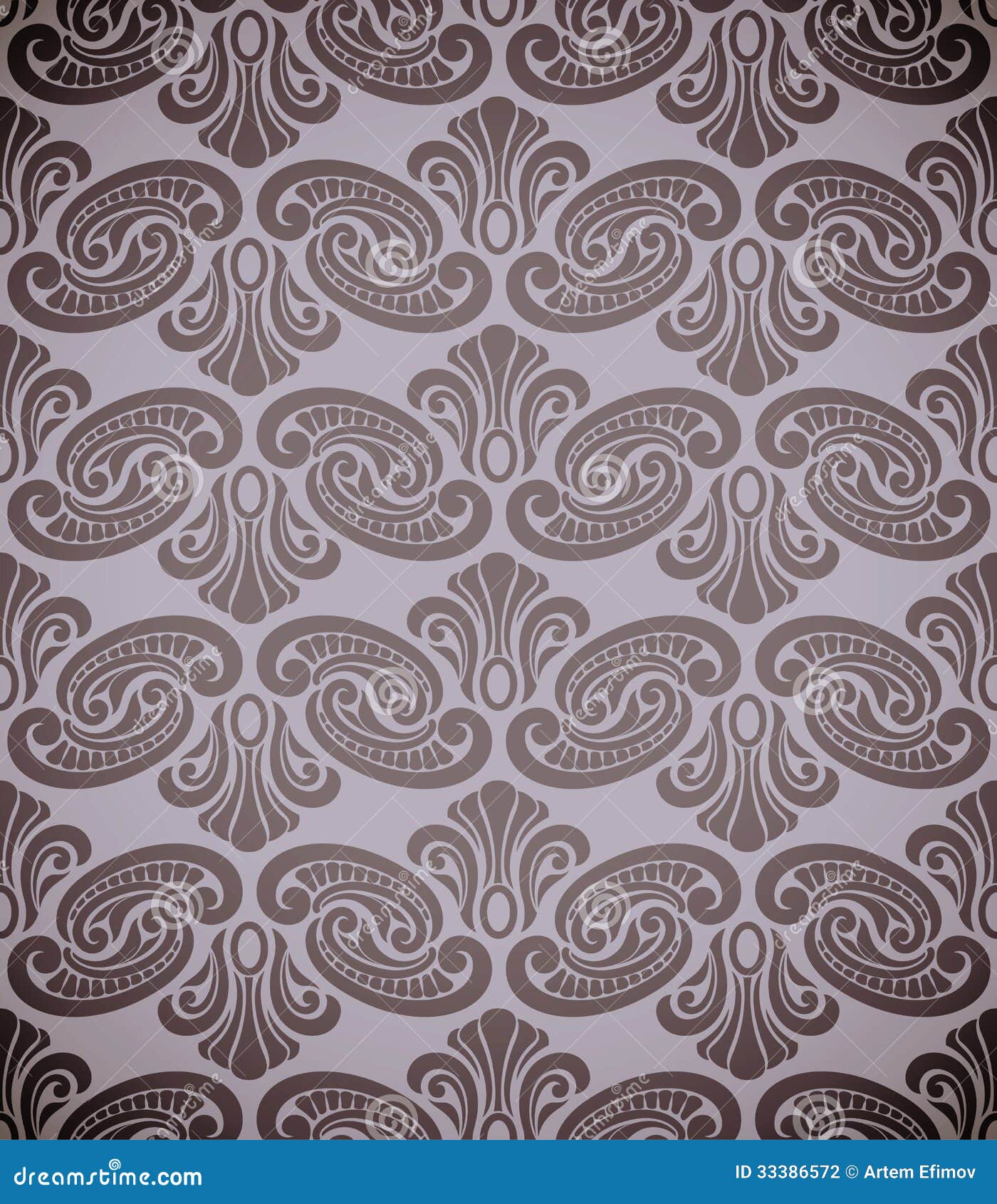 Rococo pattern stock vector. Illustration of vector, continuity - 33386572