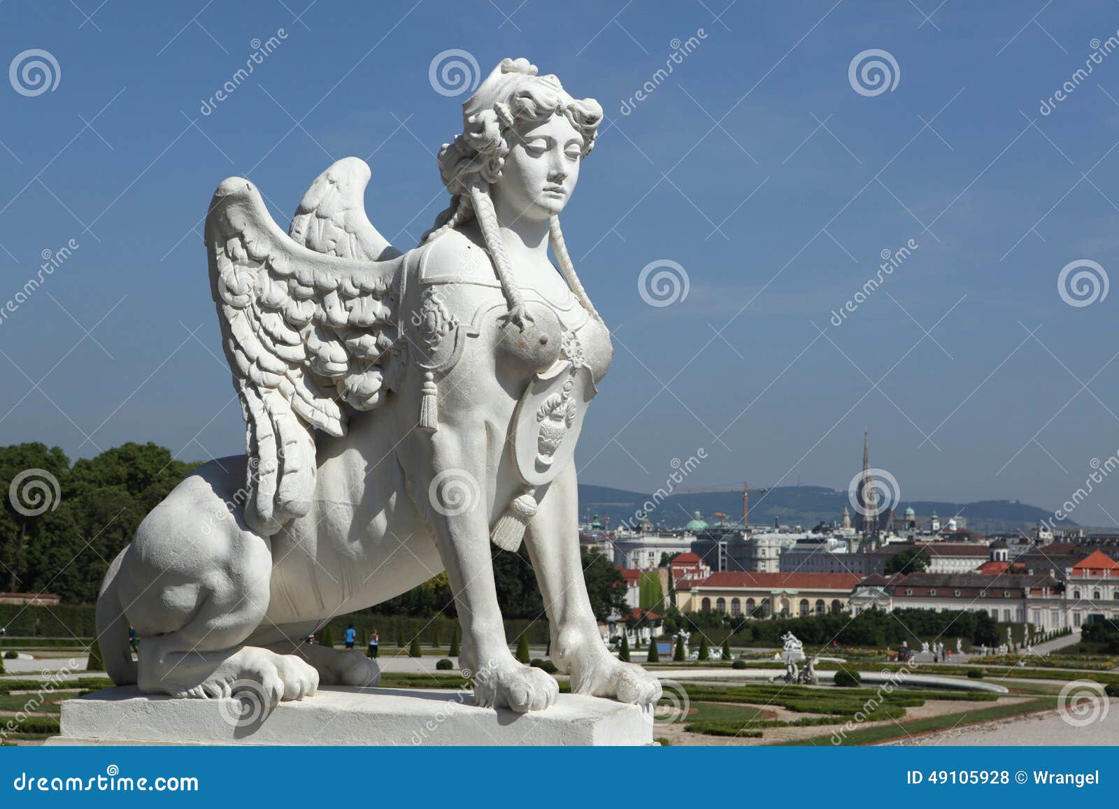 Rococo Sphinx In The Belvedere Gardens In Vienna. Royalty-Free Stock ...