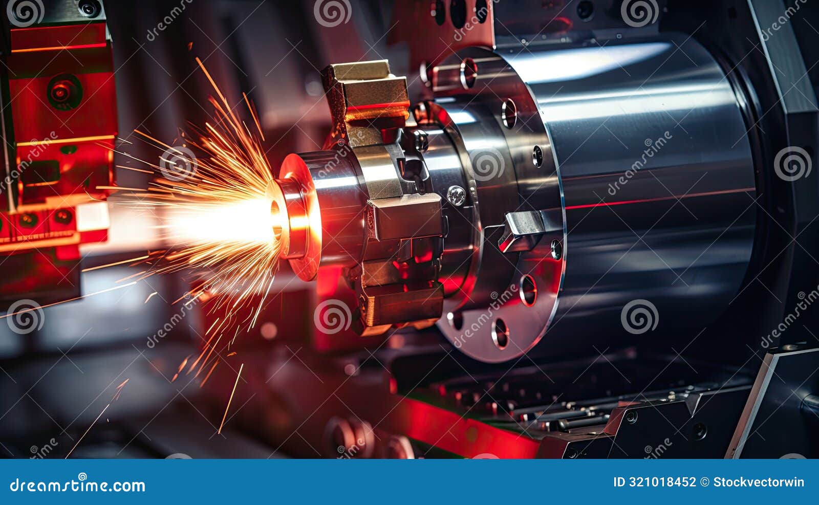 Rod aerospace cnc stock illustration. Illustration of engineering ...
