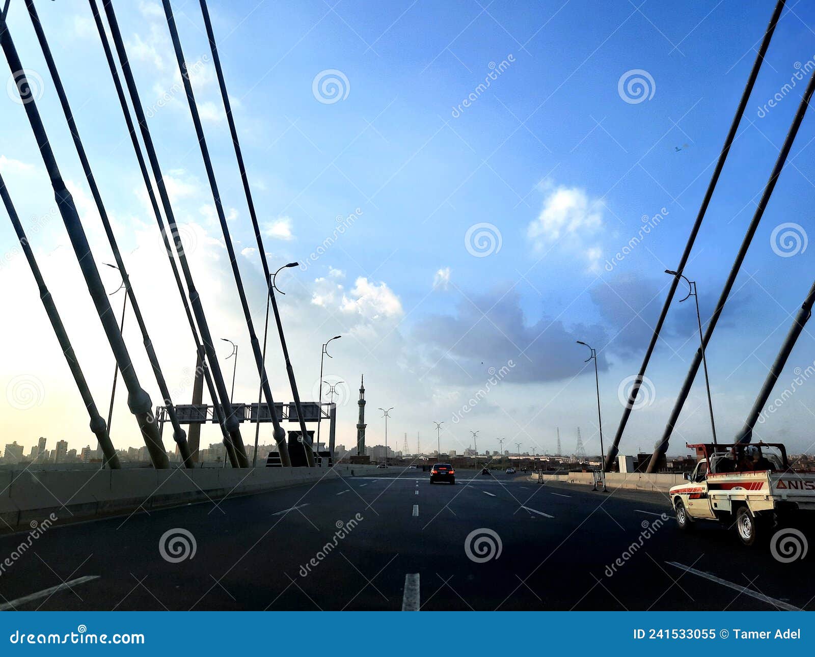 Rod El Farag Axis Bridge Which is a Cable-stayed Bridge Over the Nile ...