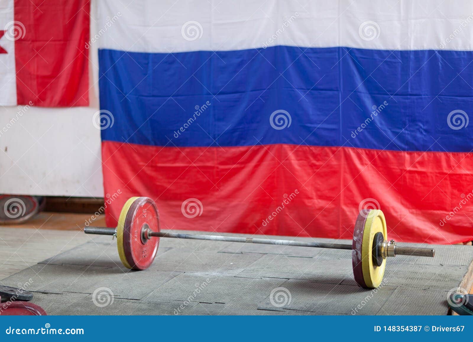 Rod on the Platform. Powerlifting Stock Image - Image of deadlift ...