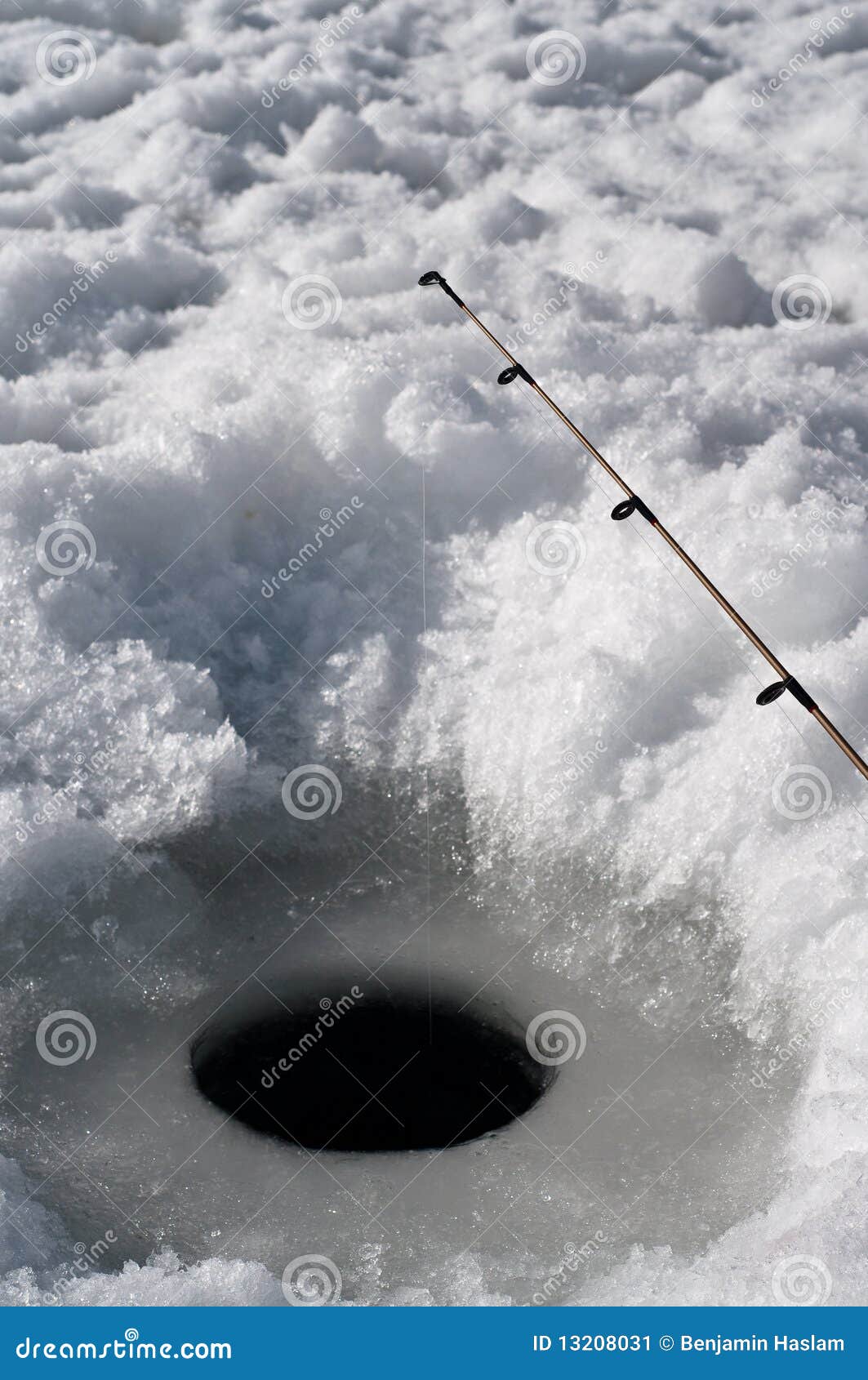 Rod and Reel Ice Fishing stock image. Image of catch - 13208031