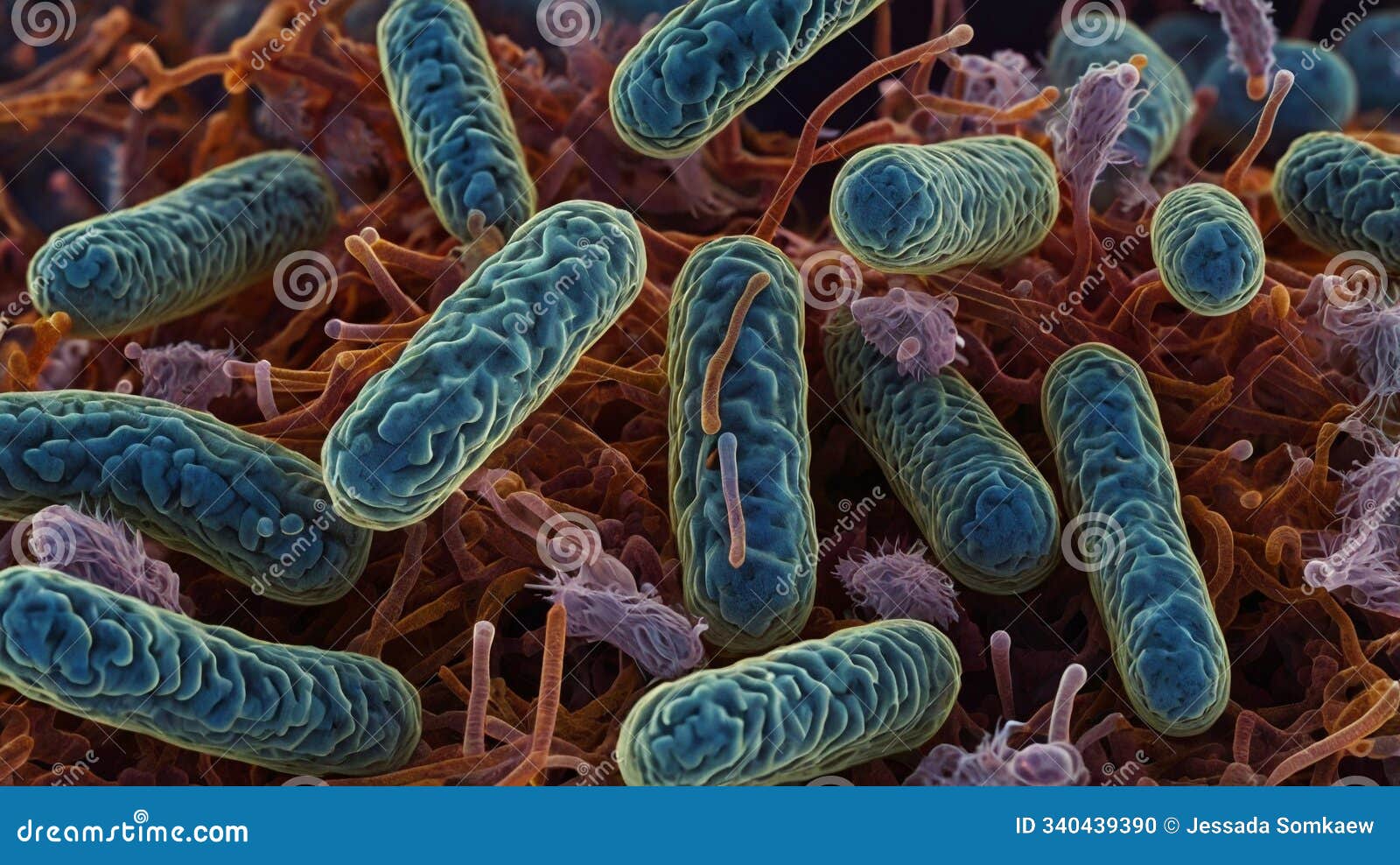 Rod-shaped Bacteria Morphology and Structure Analysis Stock ...