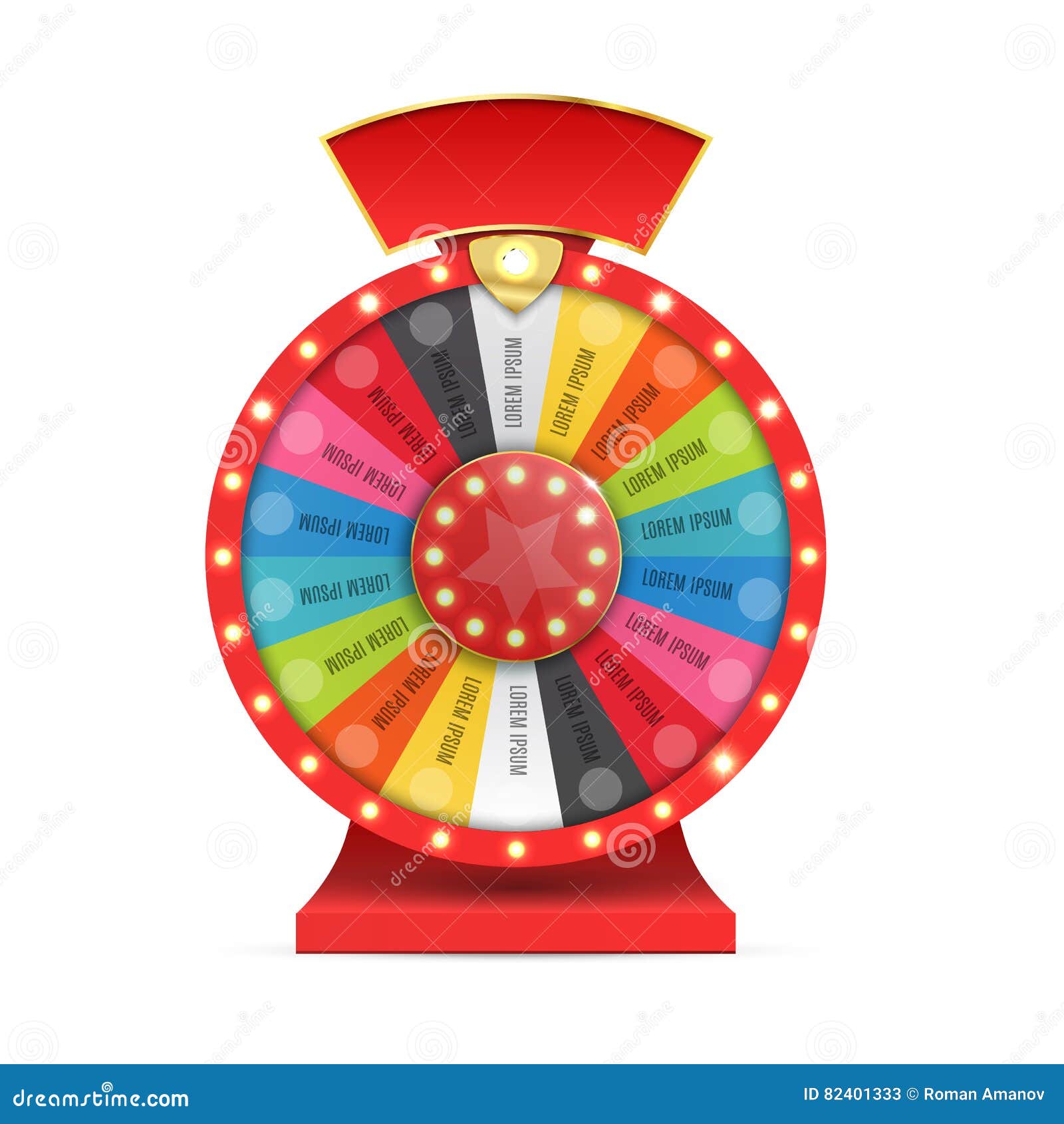 Roda Colorida Da Sorte Ou Da Fortuna Infographic Vetor Ilustração do ...