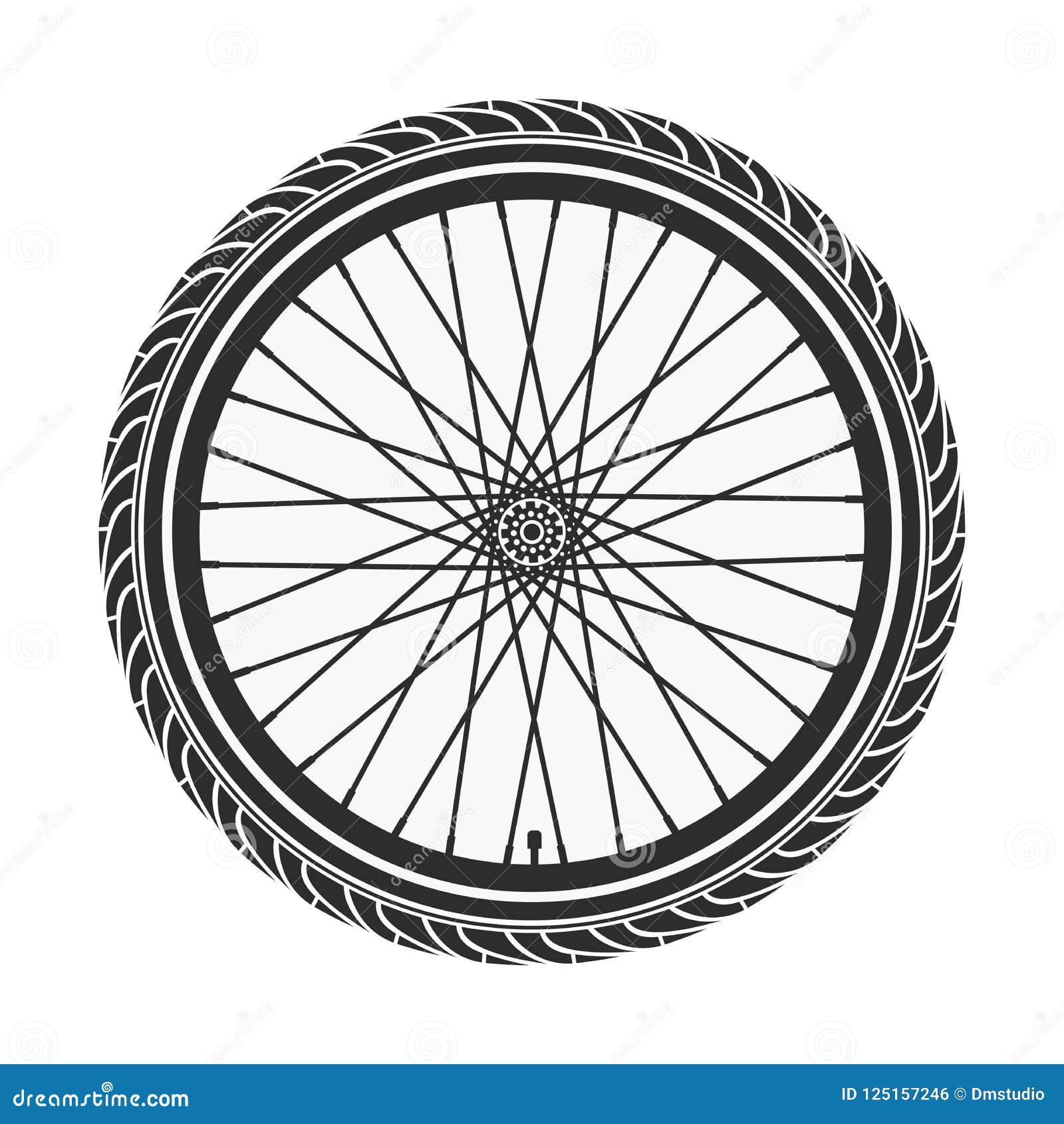 Roda de bicicleta do vetor ilustração do vetor. Ilustração de raios ...