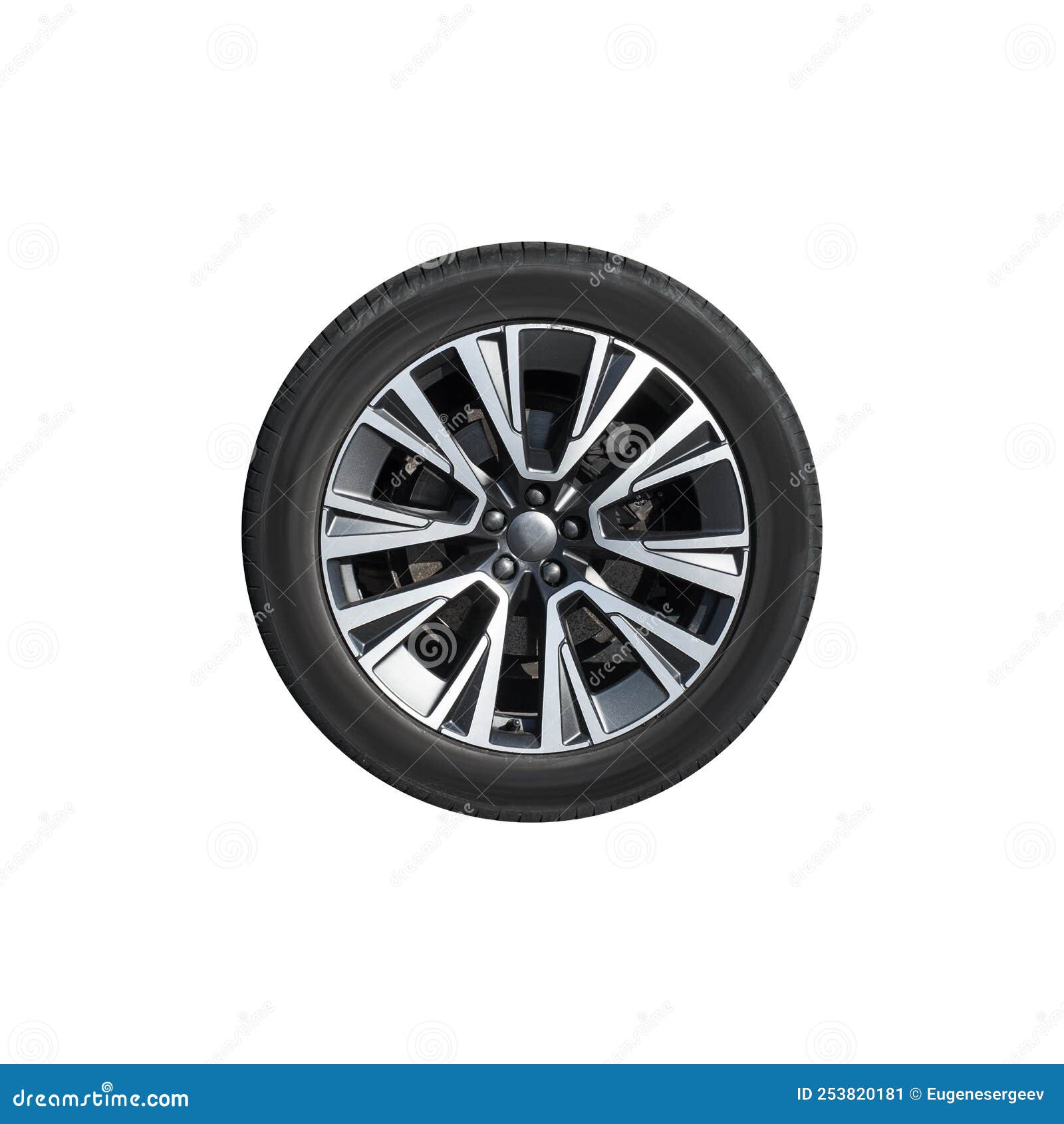 Roda De Carro Nova Brilhante Isolada Em Branco Imagem de Stock - Imagem ...