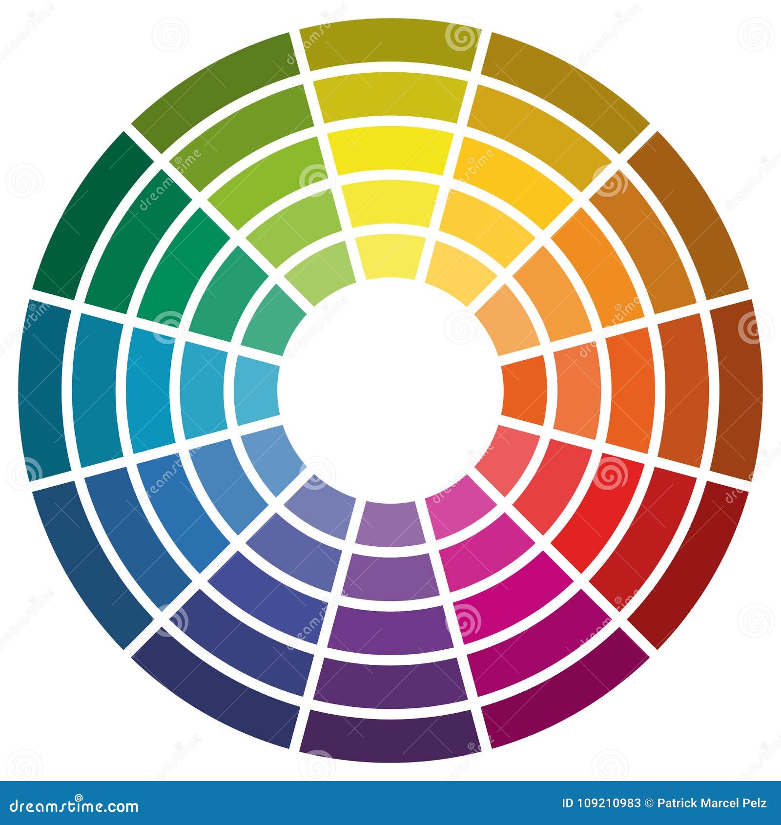 Roda De Cores Pantone Planejador De Metas Do Ano. Roda Do Equilíbrio