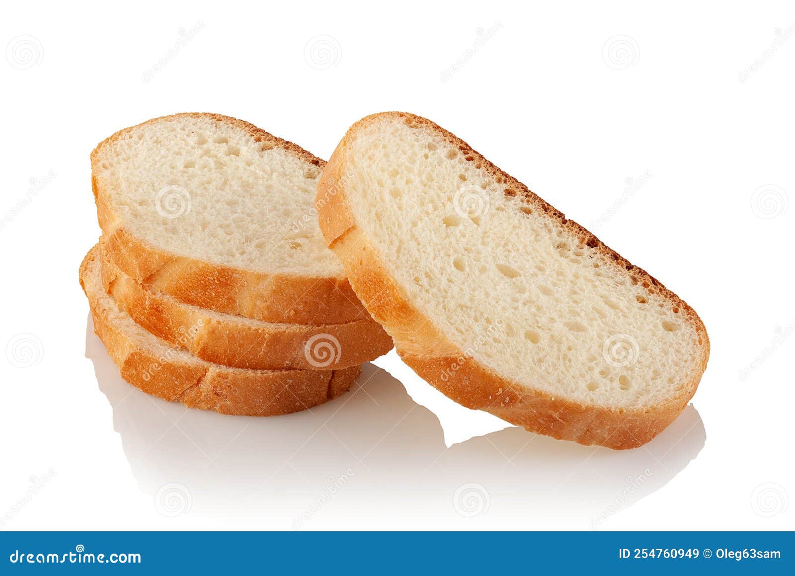 Rodajas de pan imagen de archivo. Imagen de crujiente - 254760949