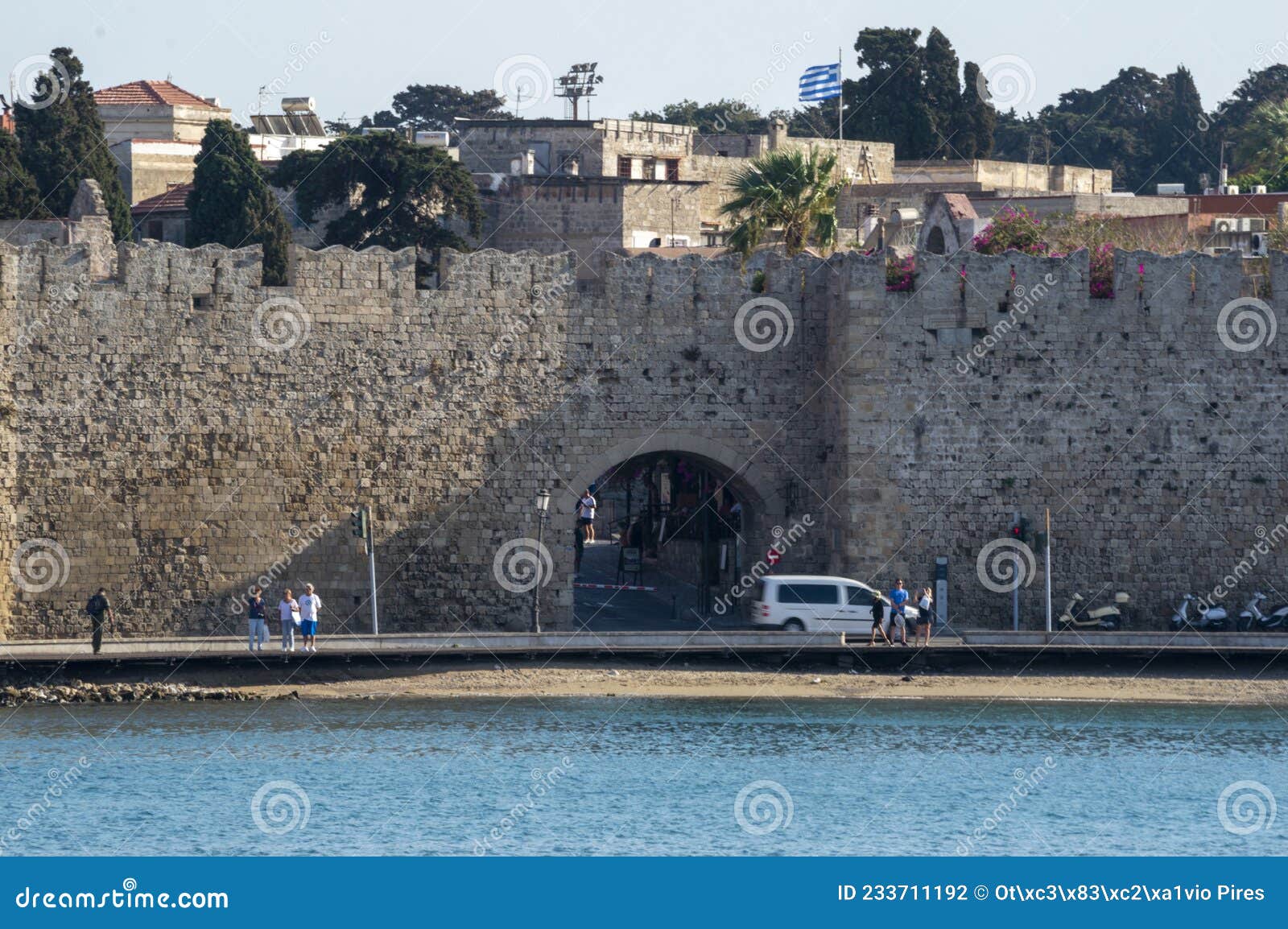 09 15 2021 Rodas Grecce Casco Antiguo De La Ciudad De Rodas Fotografía ...
