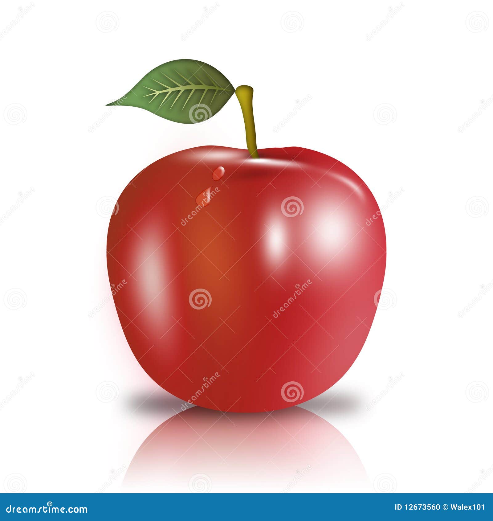 Rode appel stock illustratie. Illustration of heerlijk - 12673560