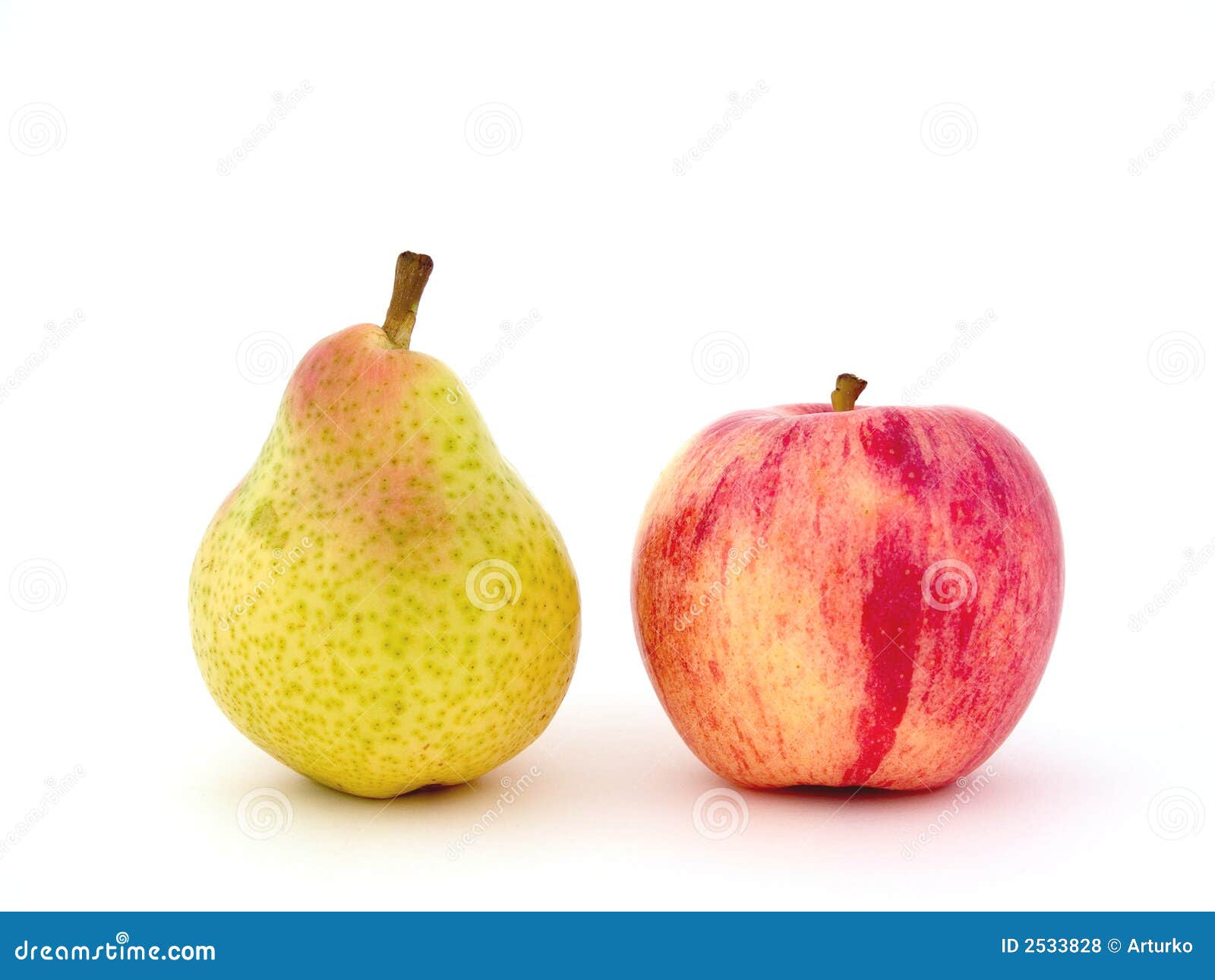 Rode appel & gele peer stock foto. Image of appelen - 2533828