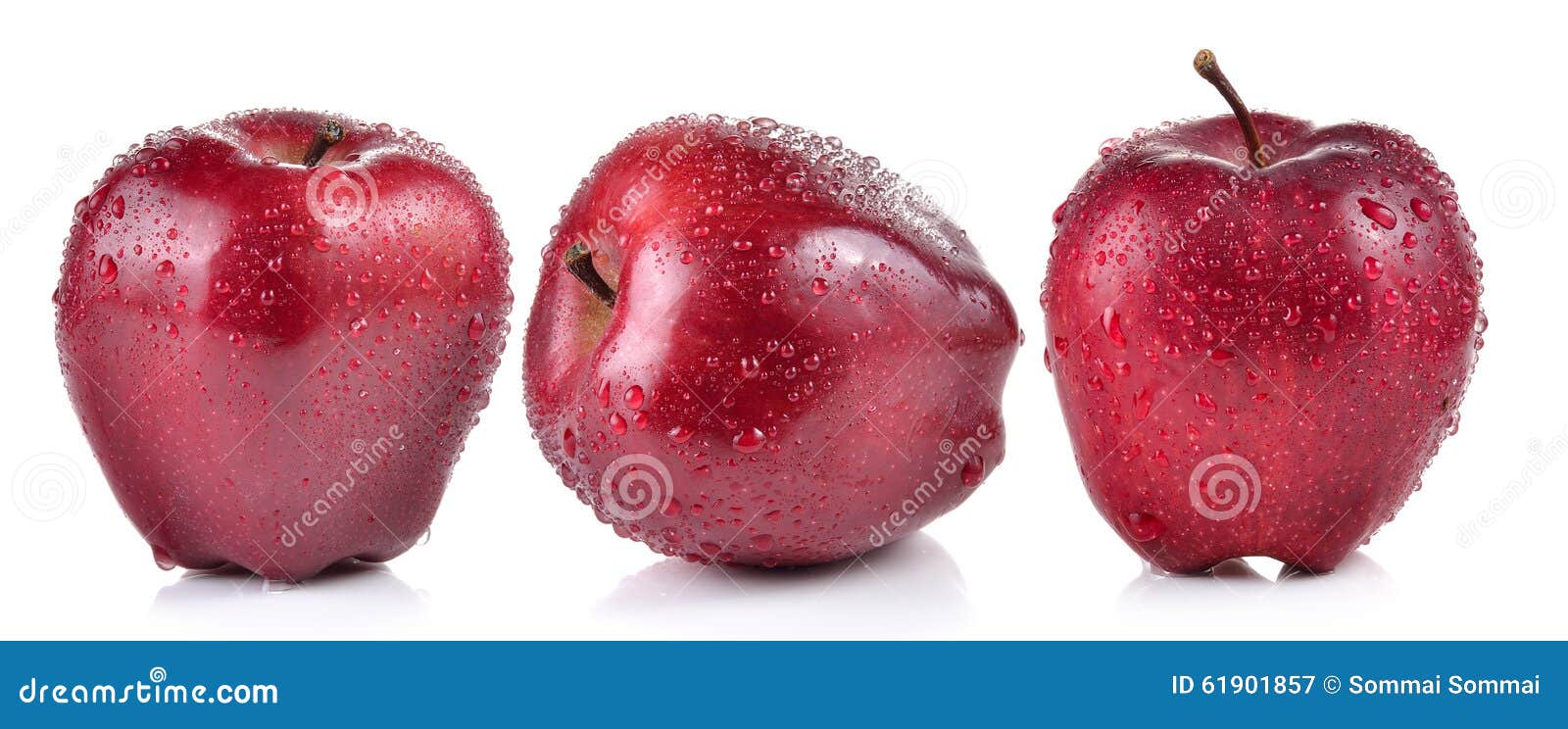 Rode Appel Met Waterdalingen Stock Afbeelding - Image of appel ...
